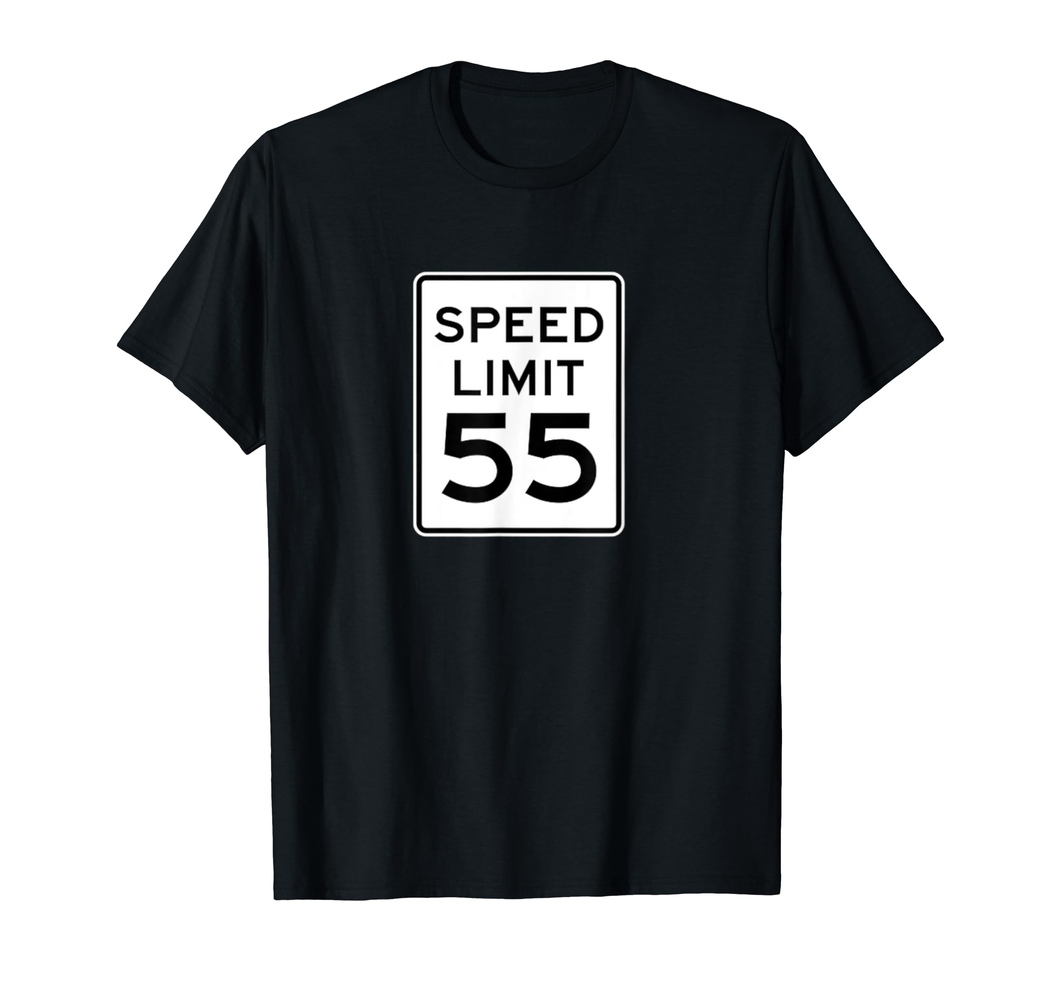 GZHY Highway Road Sign 55 MPH Speed Limit Sign shirt-S - Walmart.com