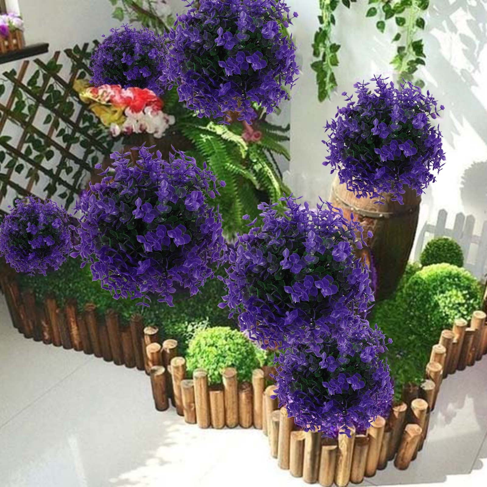 GZJCKJY Artificial Boxwood Balls Topiary Ball Plants For Arcades Decks ...