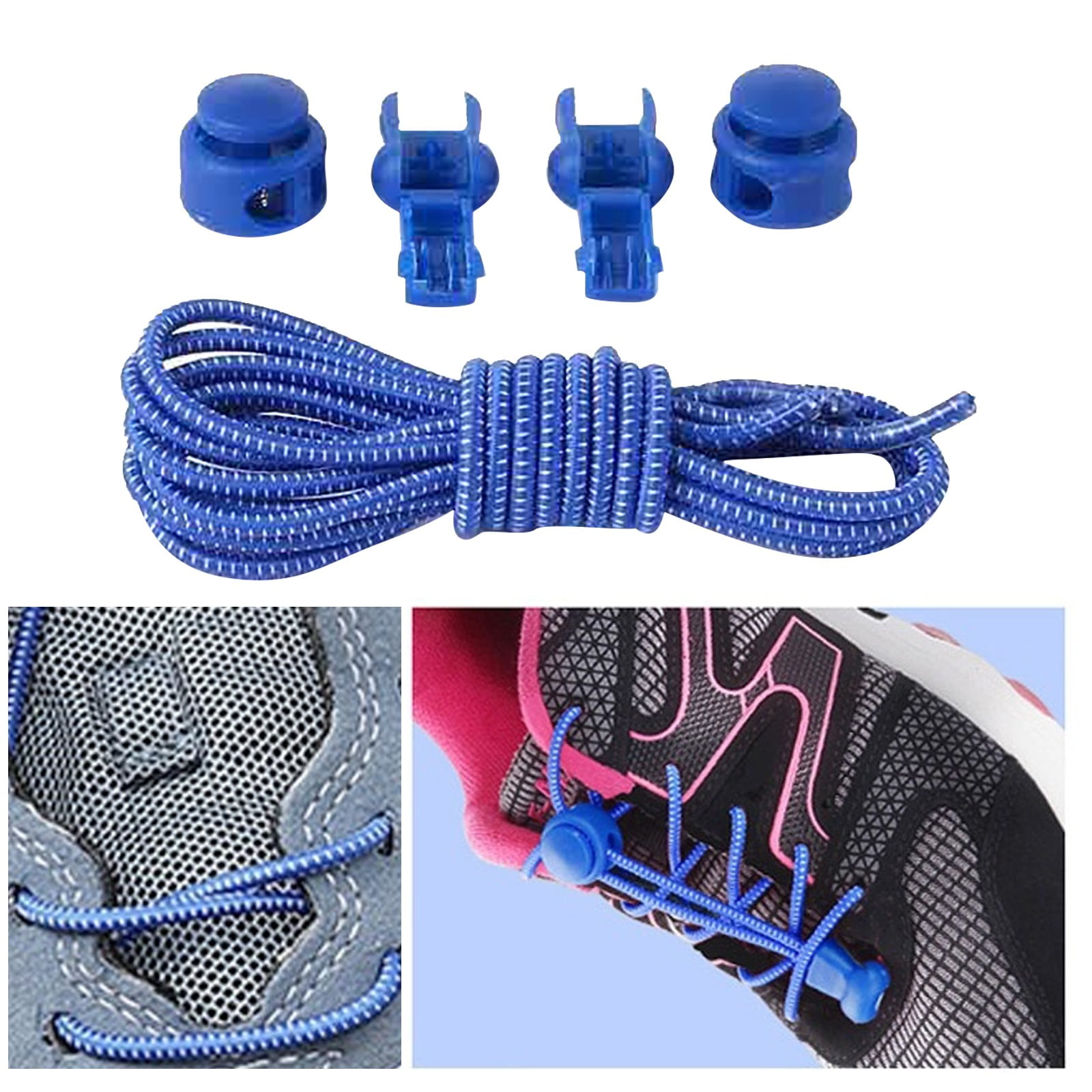 GZJCKJY Fixing Clip 3 Pairs Lazy No Tie Elastic Tieless Shoe Laces ...