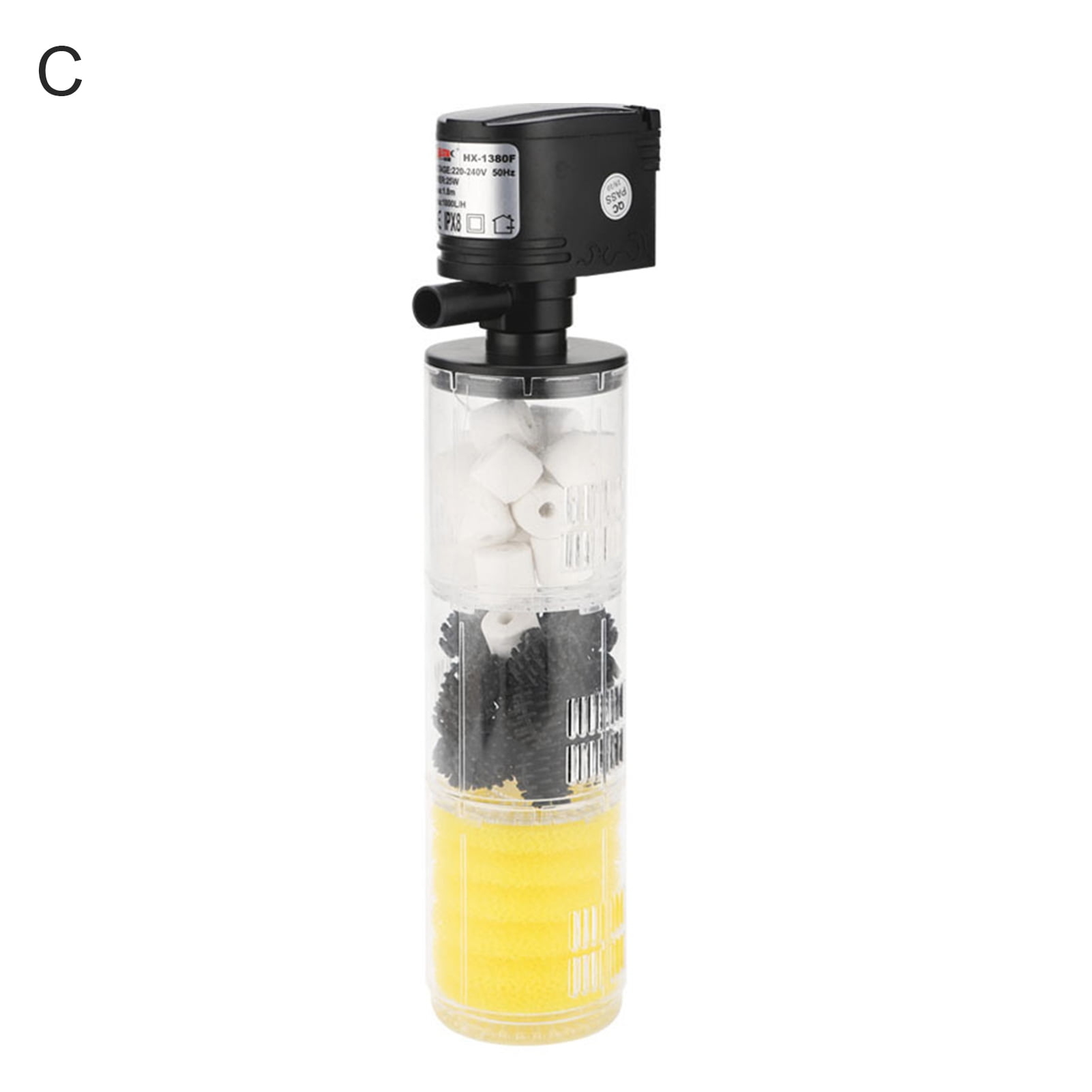 GZKN 3-in-1 Aquarium Filter Aeration Oxygen Pump Built-in Water ...