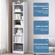 eHemco 2 Tier Bookcase with Dual Arched Supports and Storage Shelf, 29 ...