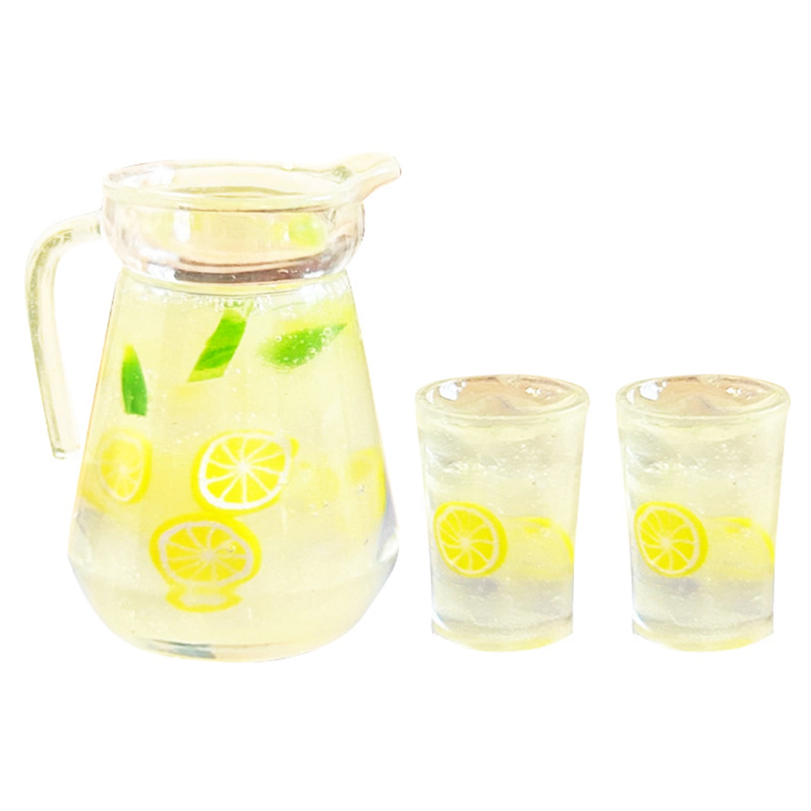 GZKN Miniature Lemon Tea Set Realistic Dollhouse Furniture Tea Set ...