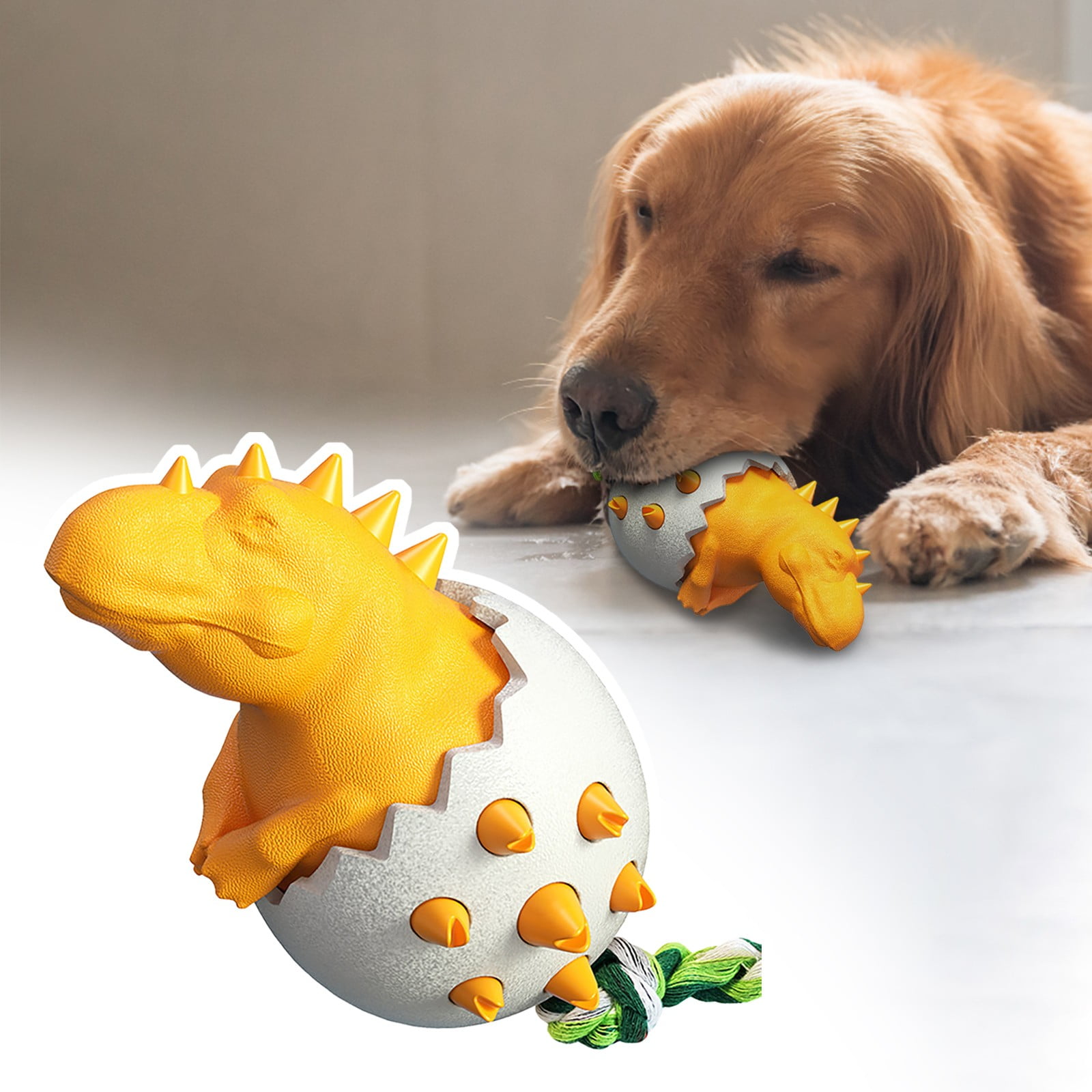 GZYS Pets Egg Dog Toy Chewable Dog Toys Are Small and Large Orange ...