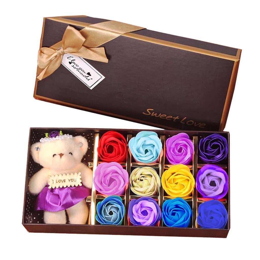 GZQJFMY Artificial Flowers 12 Gift Rose Gift Day Valentine'S Flower ...