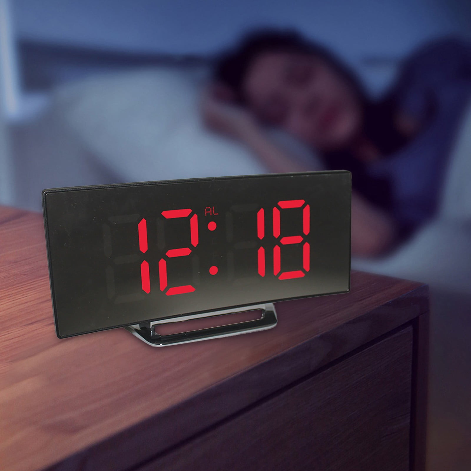 GZQJFMY Clock Levels Alarm Sound 2 Level Brightness Digital Clock for ...