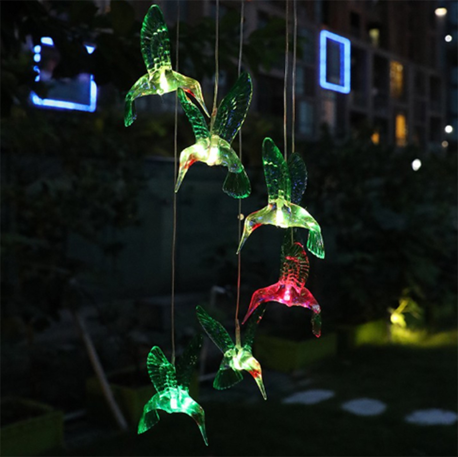 GZQJFMY Led Light Chime Chime Color Transparent Hummingbird Wind Led ...