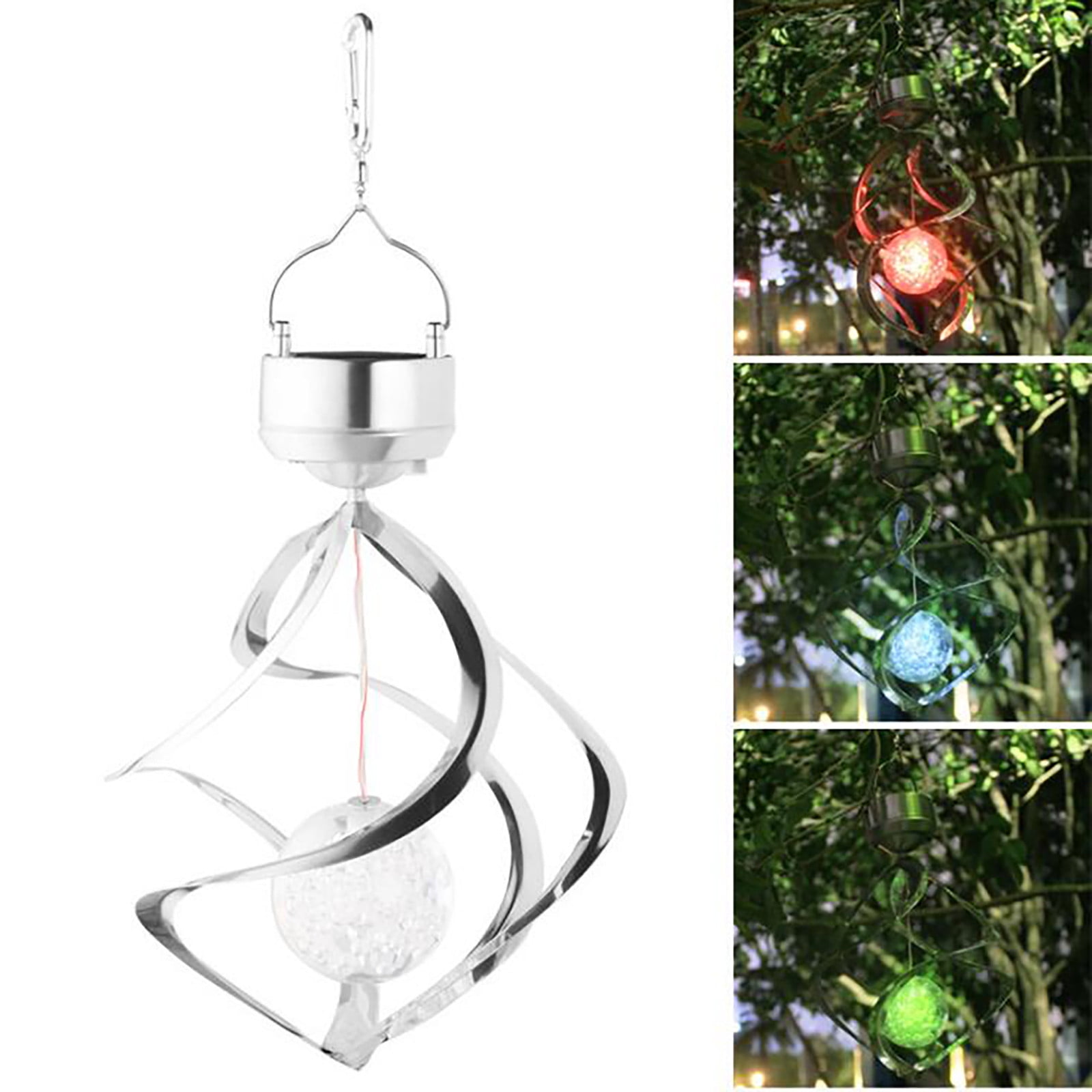 GZQJFMY Led Light Solar Powered Wind Chimes Light Hanging Led Garden ...
