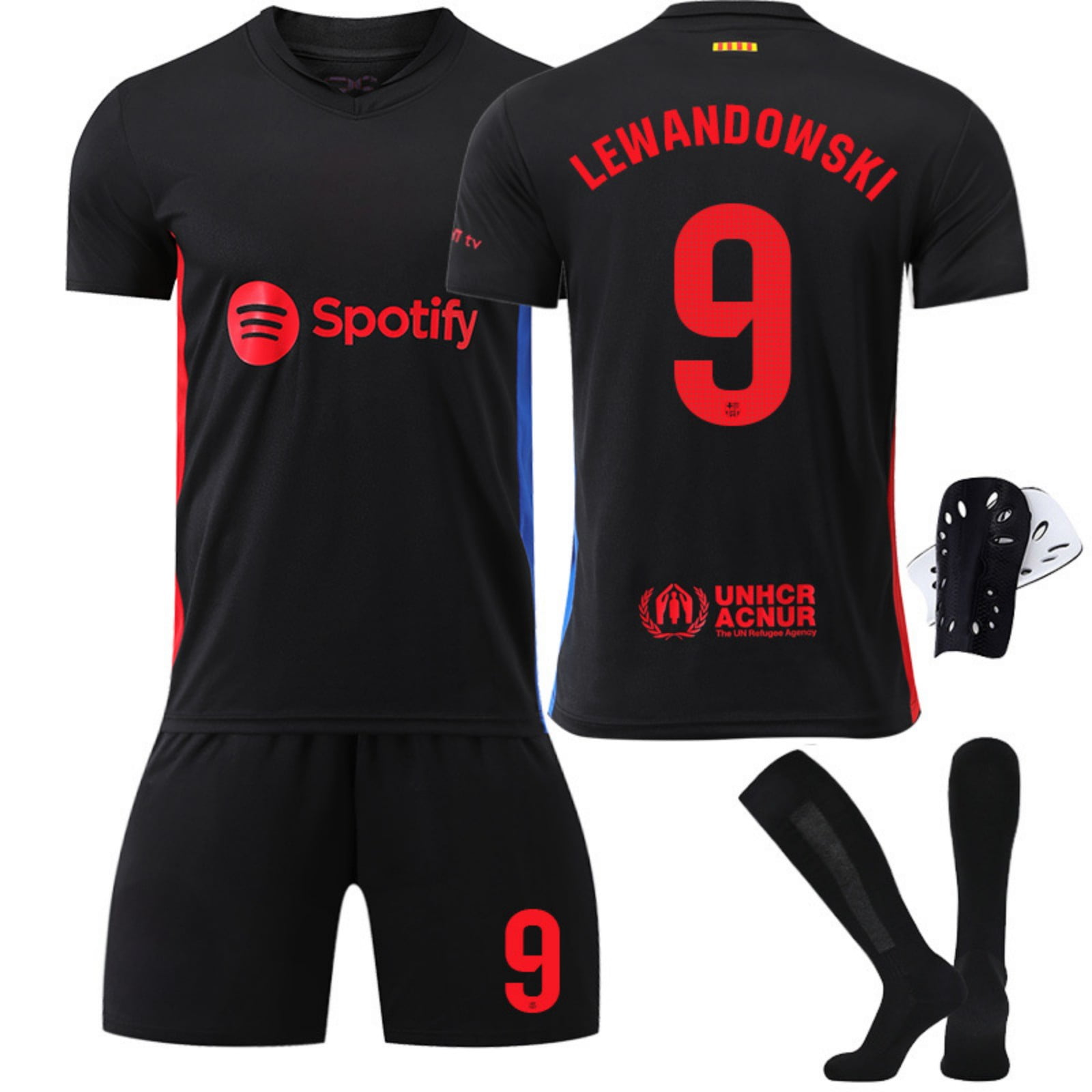 GZSL 2425 Barcelona Away Football Training Kit, Number # 9 Soccer ...
