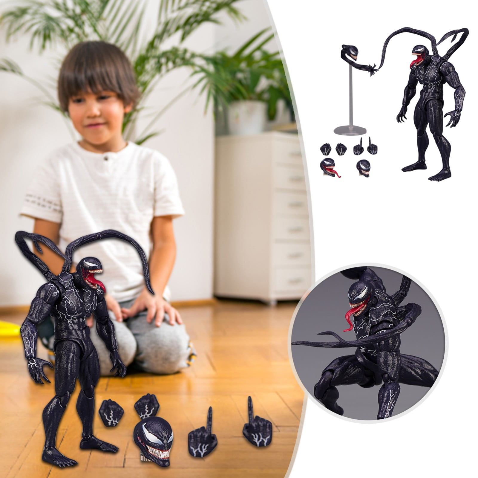 GZSL Anime Cartoon Figurine,Venom 2 Symbiote Poseable Action Figure ...