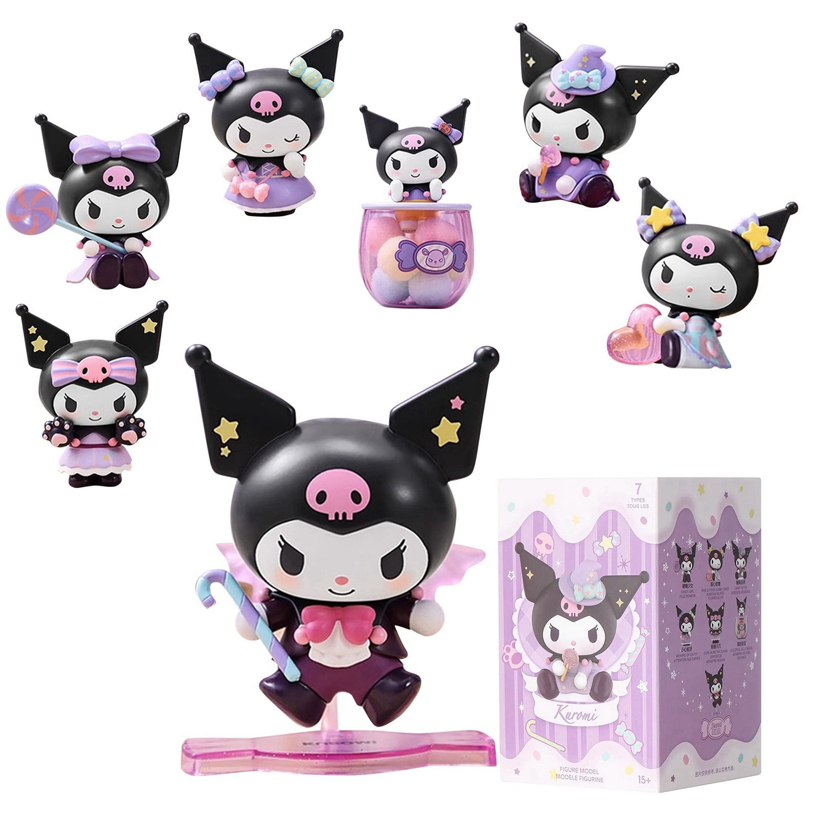 GZSL Anime Figures,Kuromi Series Figurine Cartoon Blind Box Collectible ...