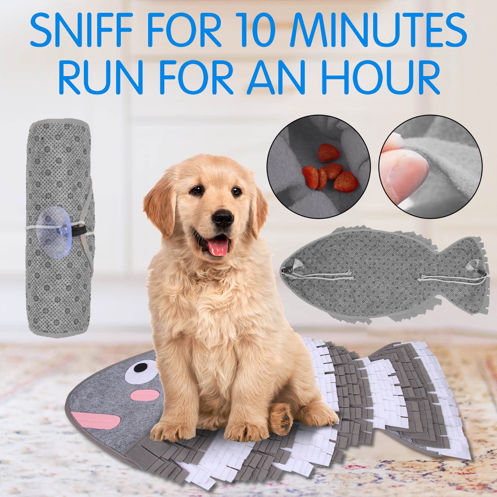 GZSL Snuffle Mat for Dogs Pet Feeding Mat Tropical Fish Design Sniffing ...