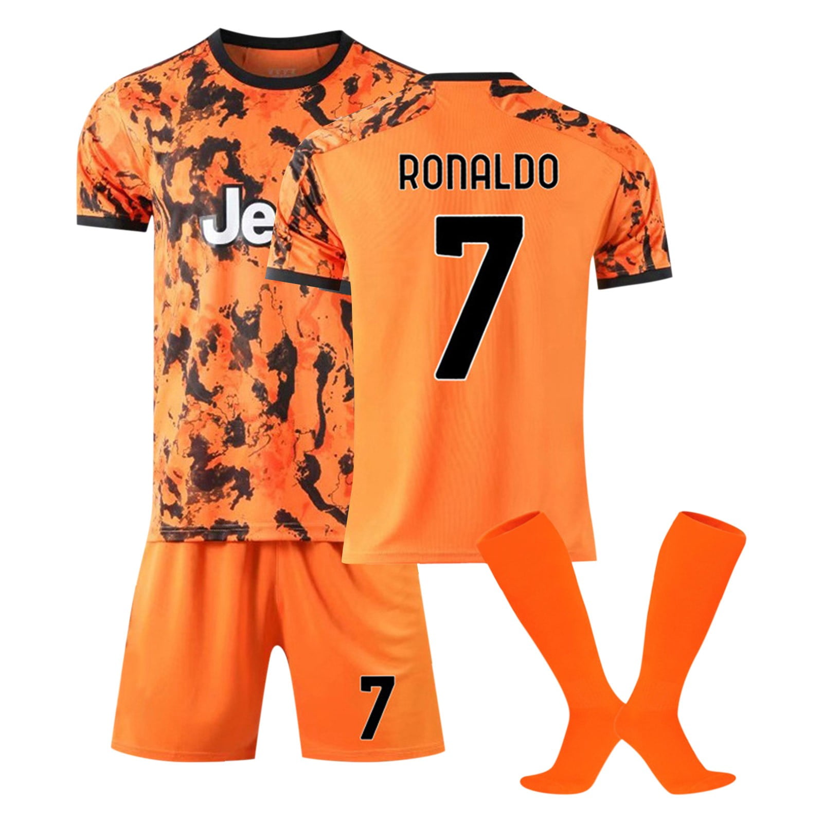 GZTY 2122 Italy Soccer Club Soccer Jerseys 3 Piece Sets, No.7 RONALDO Printed Short Sleeve Tops ...