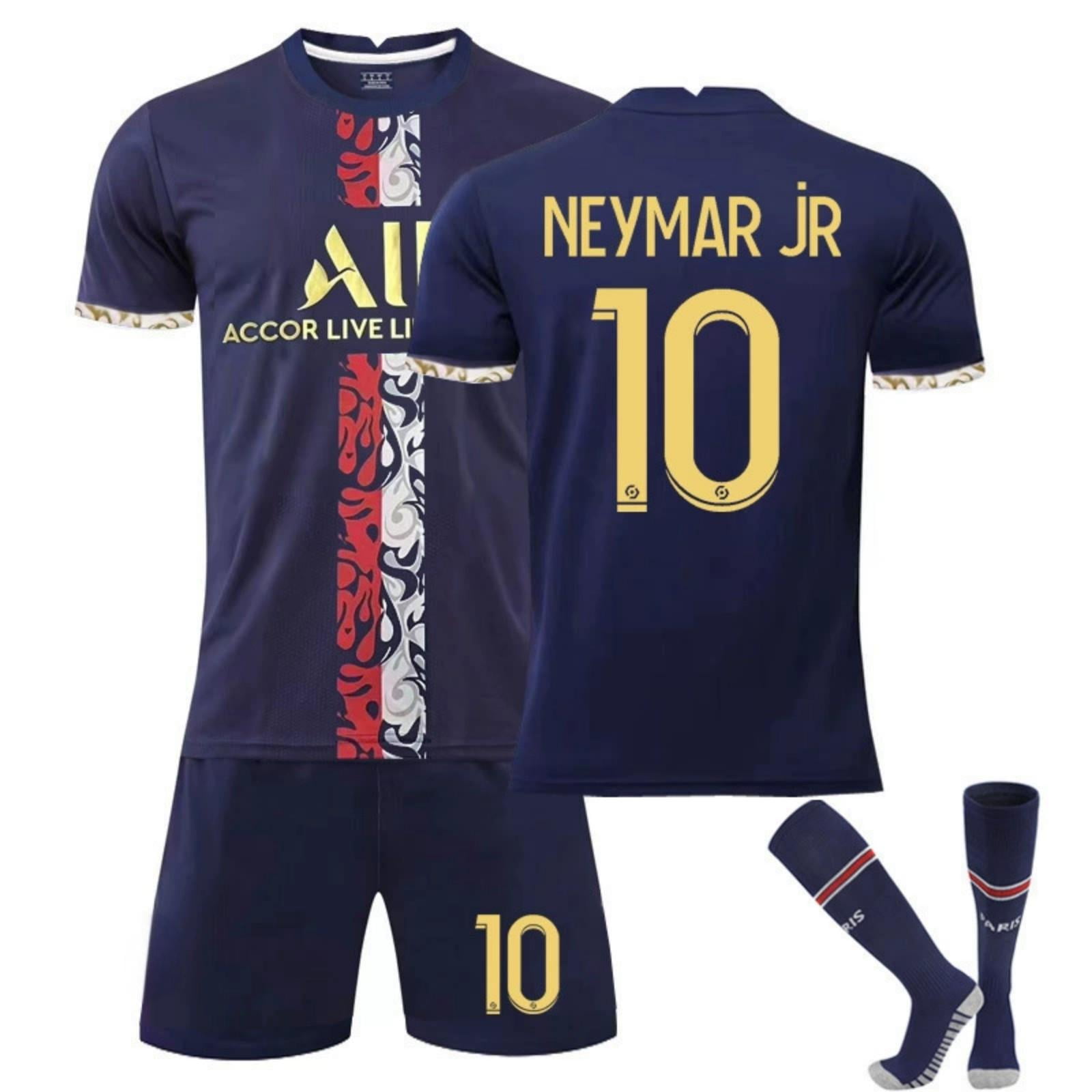 GZTY 2223 Paris Club Jerseys 3 Piece Sets，Number 10 NEYMAR JR Printed Short Sleeve Tops Shorts ...