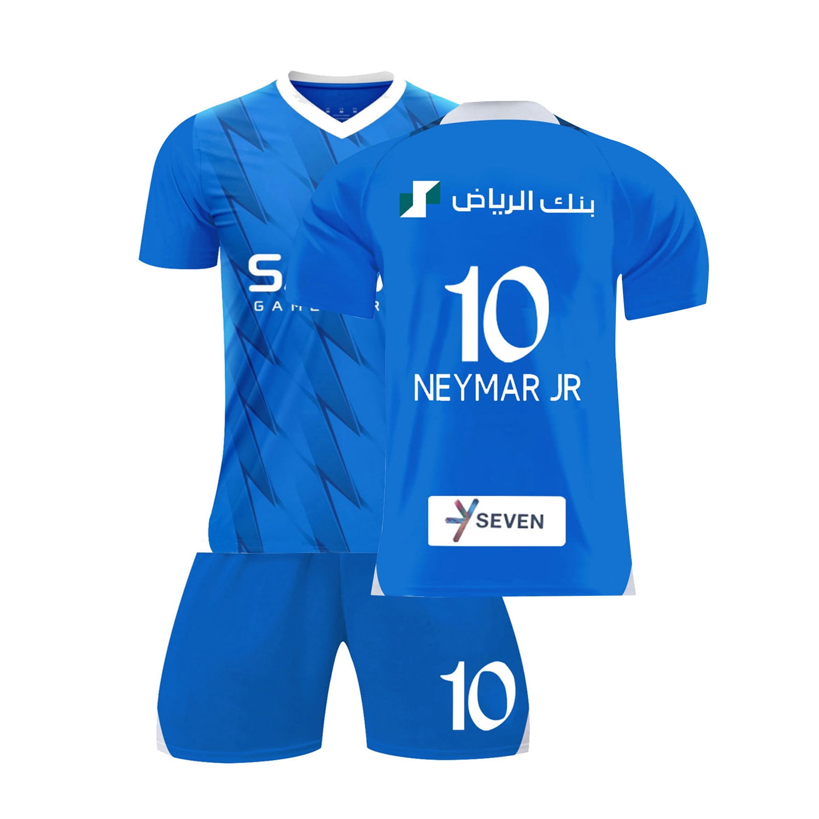 GZTY 2324 Al Hilal SFC Soccer Jerseys 2 Piece Sets, Number #10 NEYMAR JR Printed Short Sleeve ...