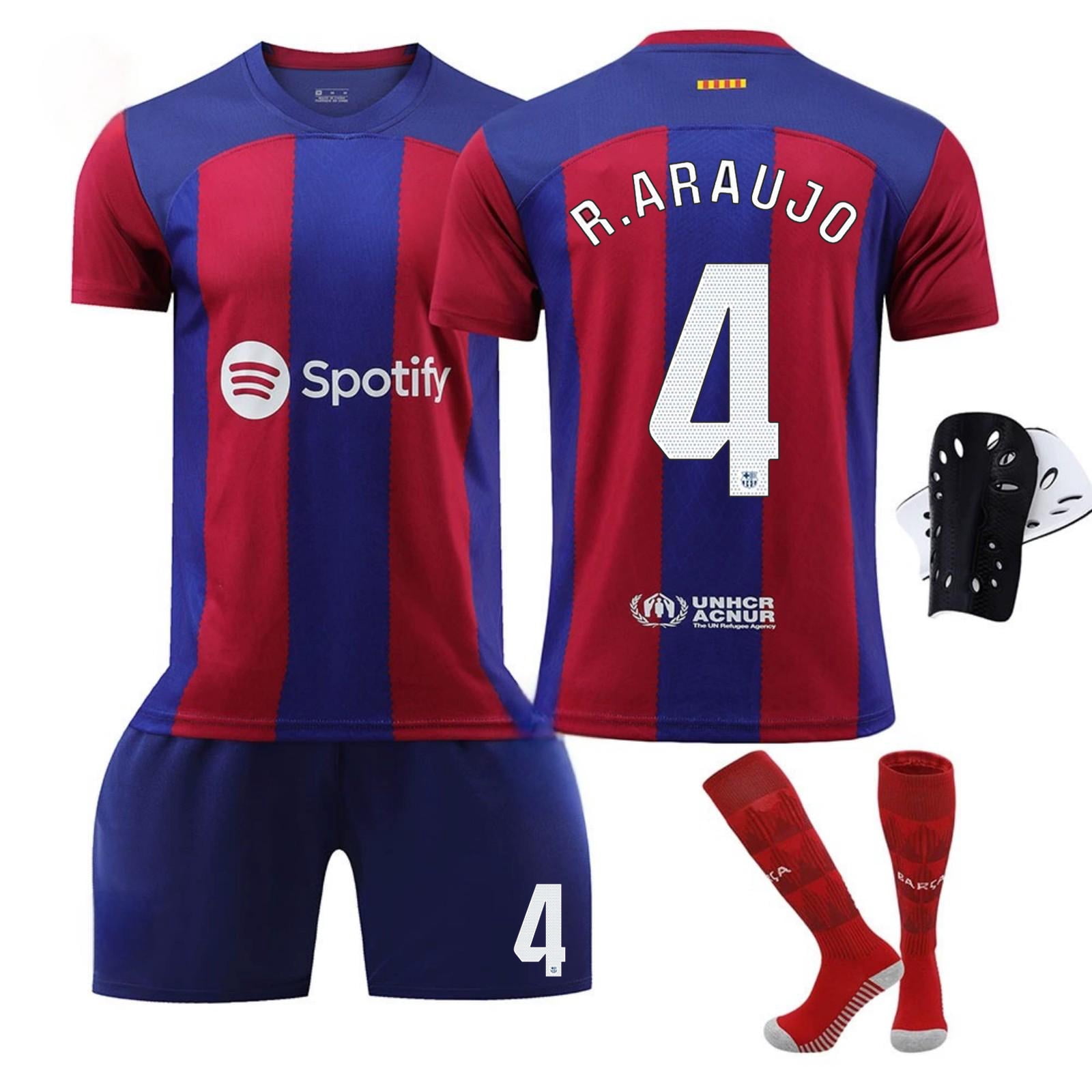 GZTY 2324 Spain Club Jerseys 4 Piece Sets，Number 4 R.ARAUJO Printed ...