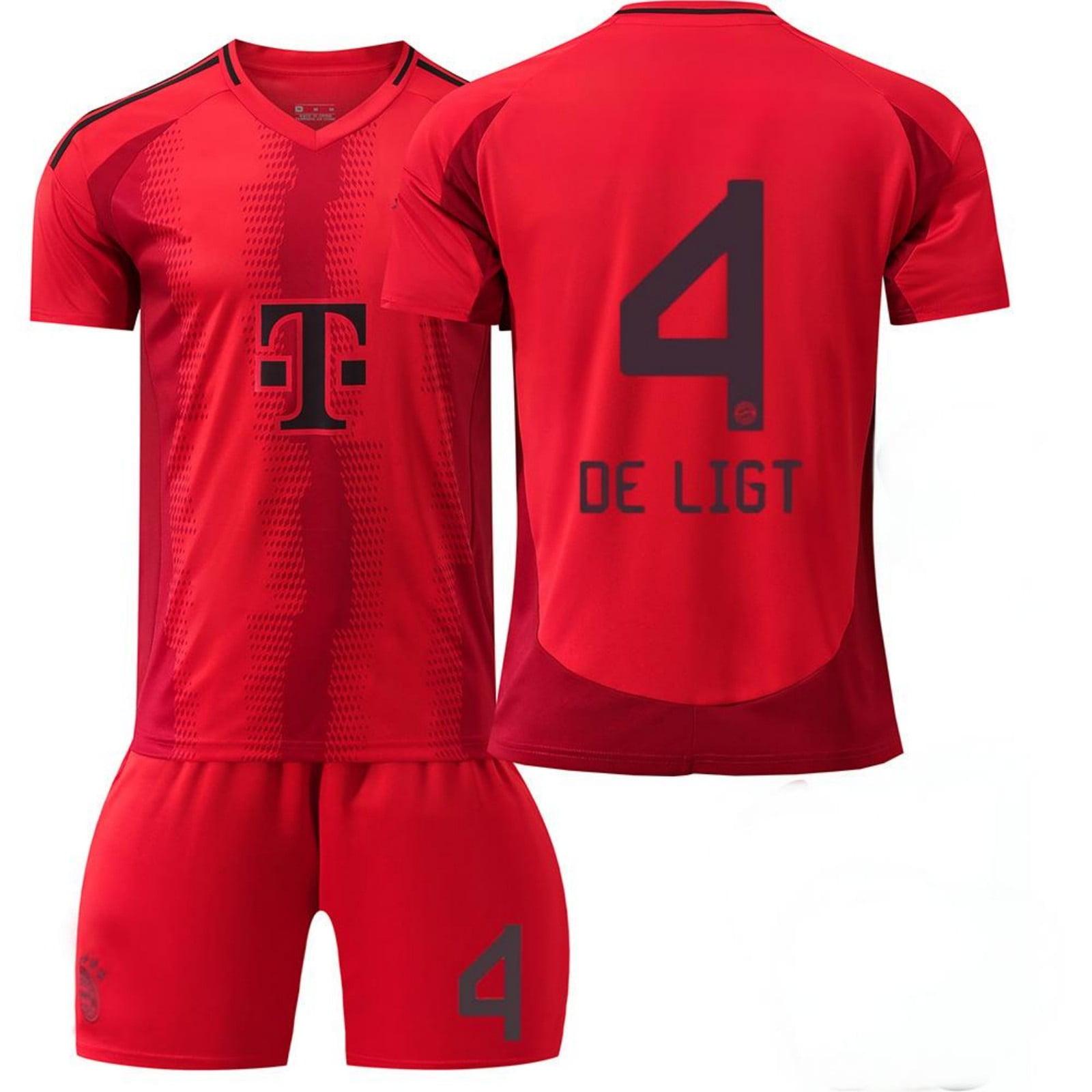 GZTY 2425 Munich Soccer Club Jerseys 2 Piece Sets, Number 4 DE LIGTPrinted Short Sleeve Tops ...