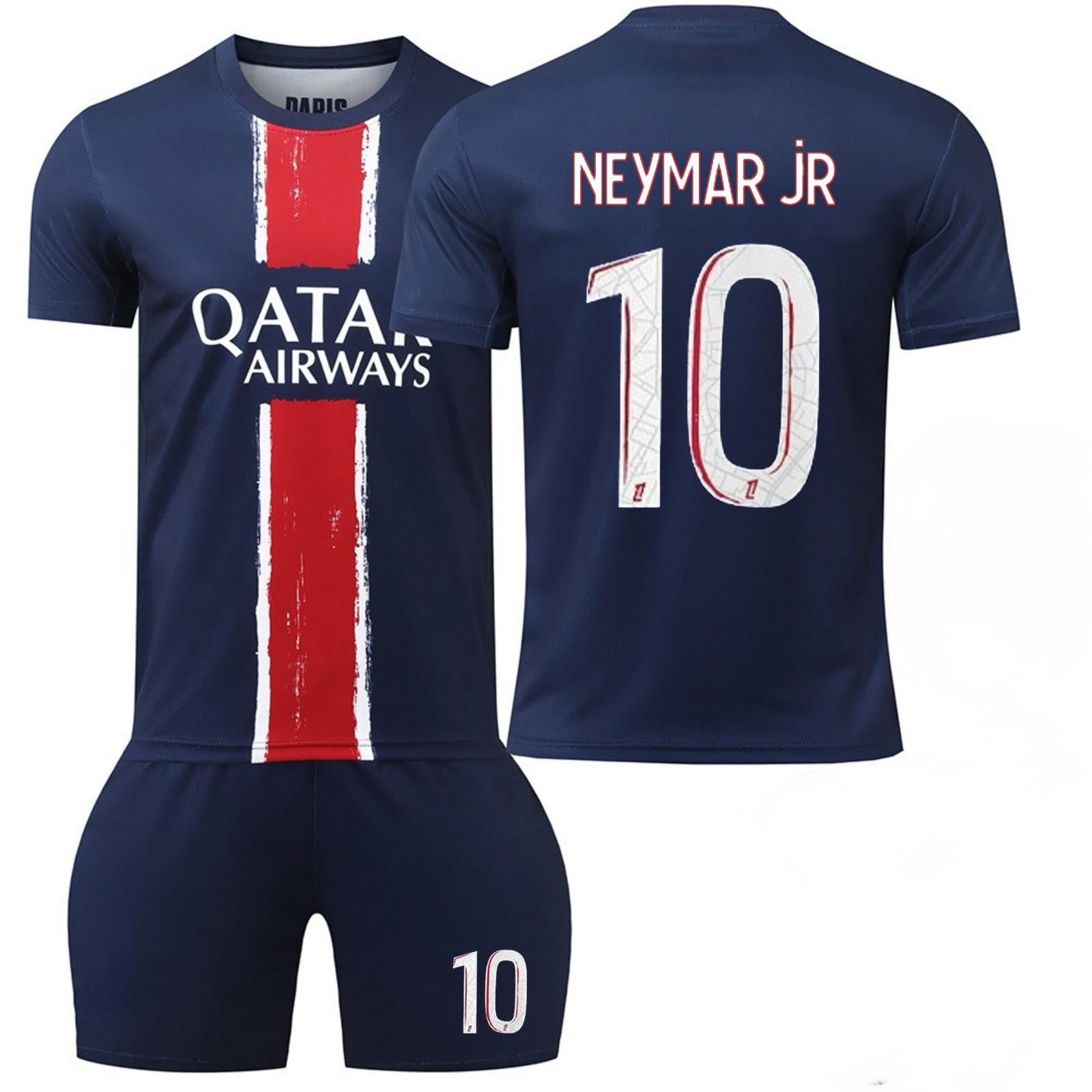 GZTY 2425 Paris Soccer Club Jerseys 2 Piece Sets，Number 10 NEYNMAR JR Printed Short Sleeve Tops ...