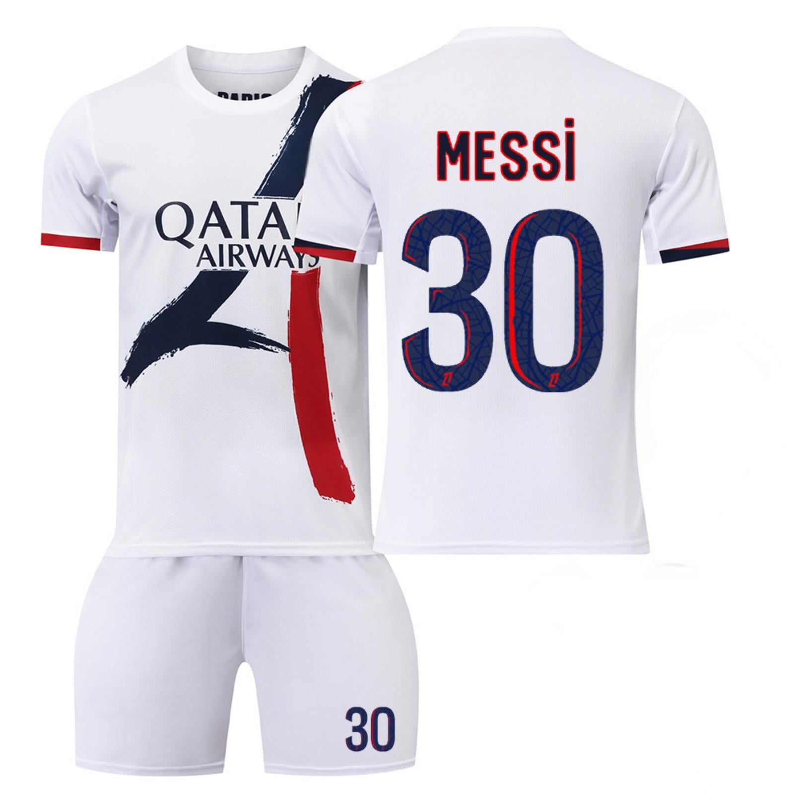 GZTY 2425 Paris Soccer Club Jerseys 2 Piece Sets，Number 30 Printed Short Sleeve Tops Shorts ...