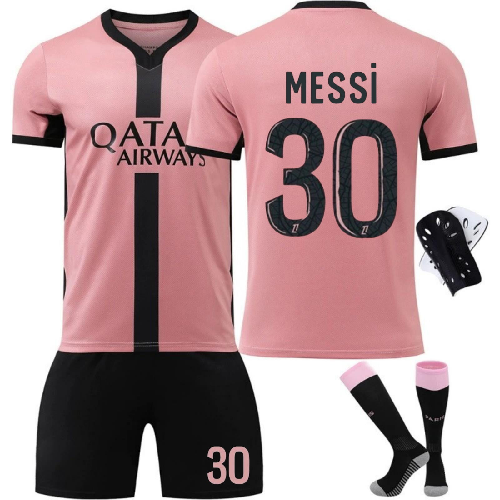 GZTY 2425 Paris Soccer Club Jerseys 4 Piece Sets，Number 30 Printed Short Sleeve Tops Shorts ...
