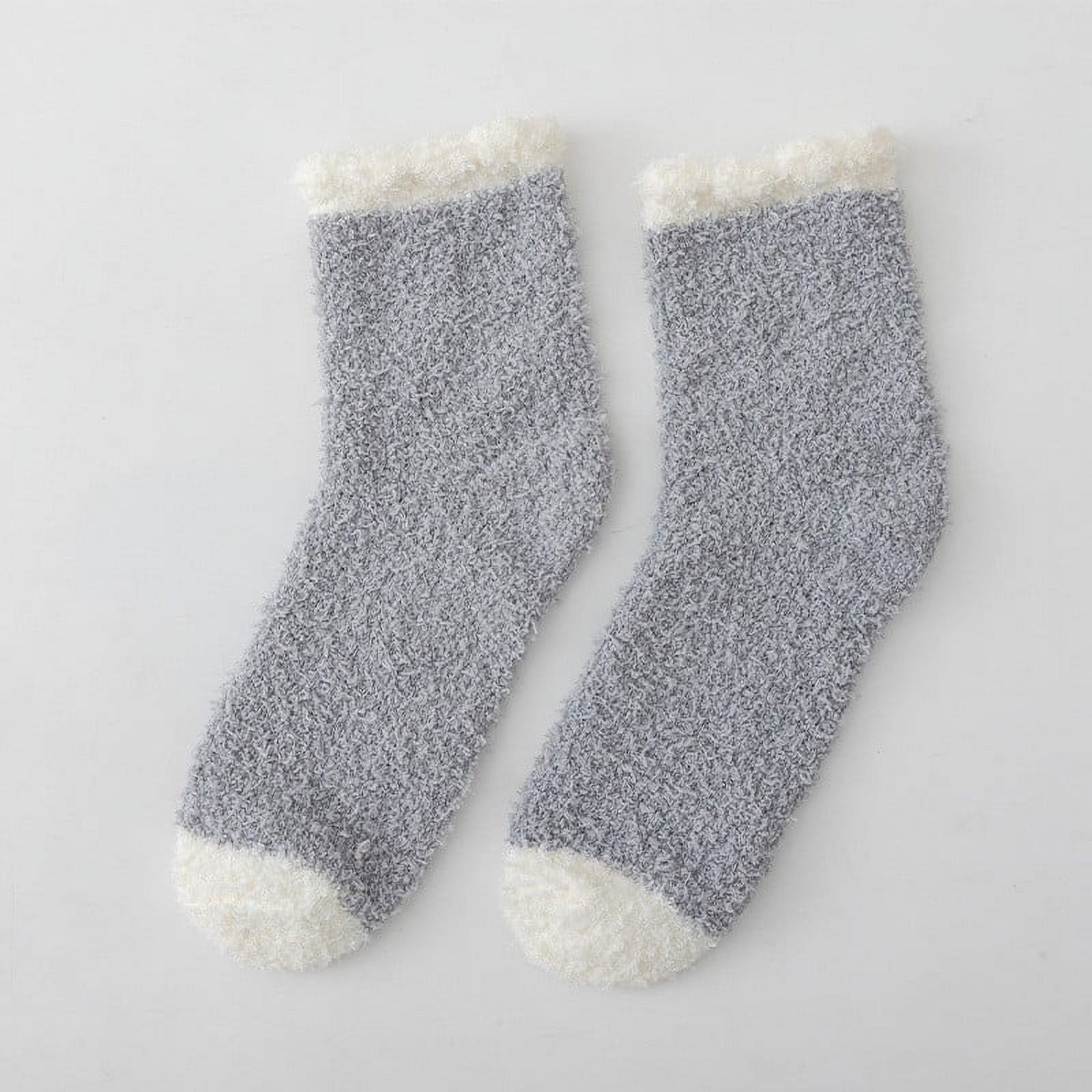 GZWYHT Ankle Socks,Crew Socks Fuzzy Socks For Women With Grips Plush ...