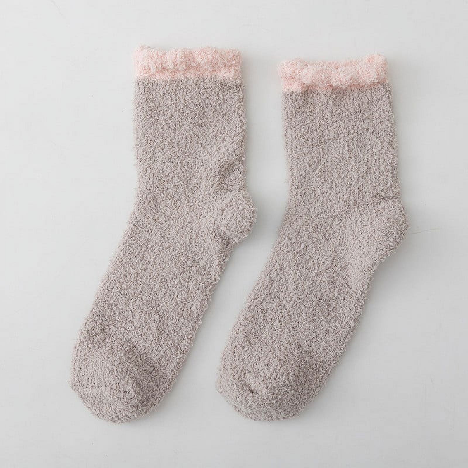GZWYHT Ankle Socks,Crew Socks Fuzzy Socks For Women With Grips Plush ...