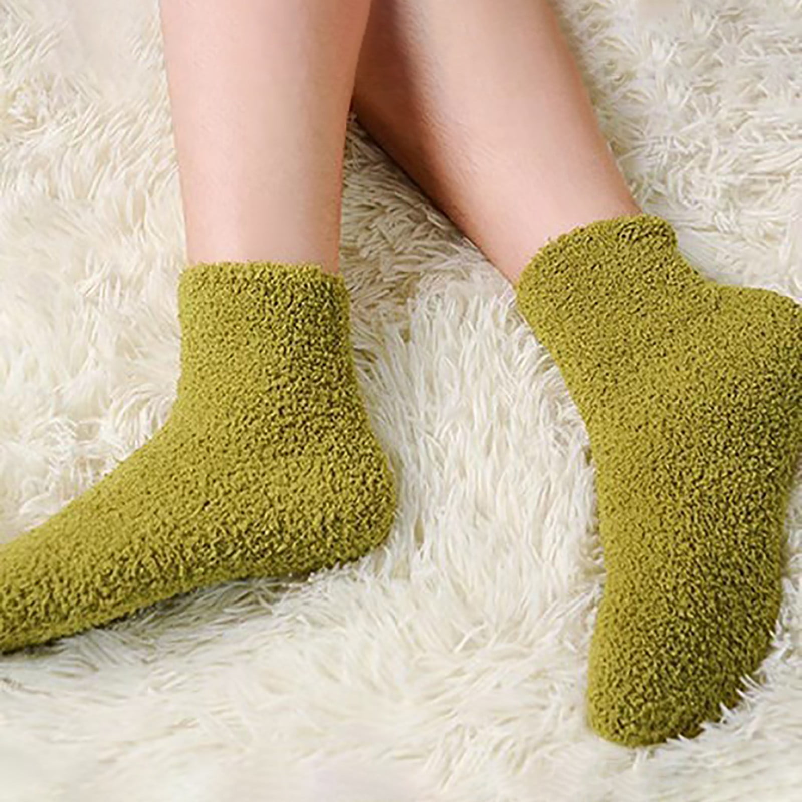 GZWYHT Ankle Socks,Crew Socks Women Fuzzy Fluffy Cozy Slipper Socks ...