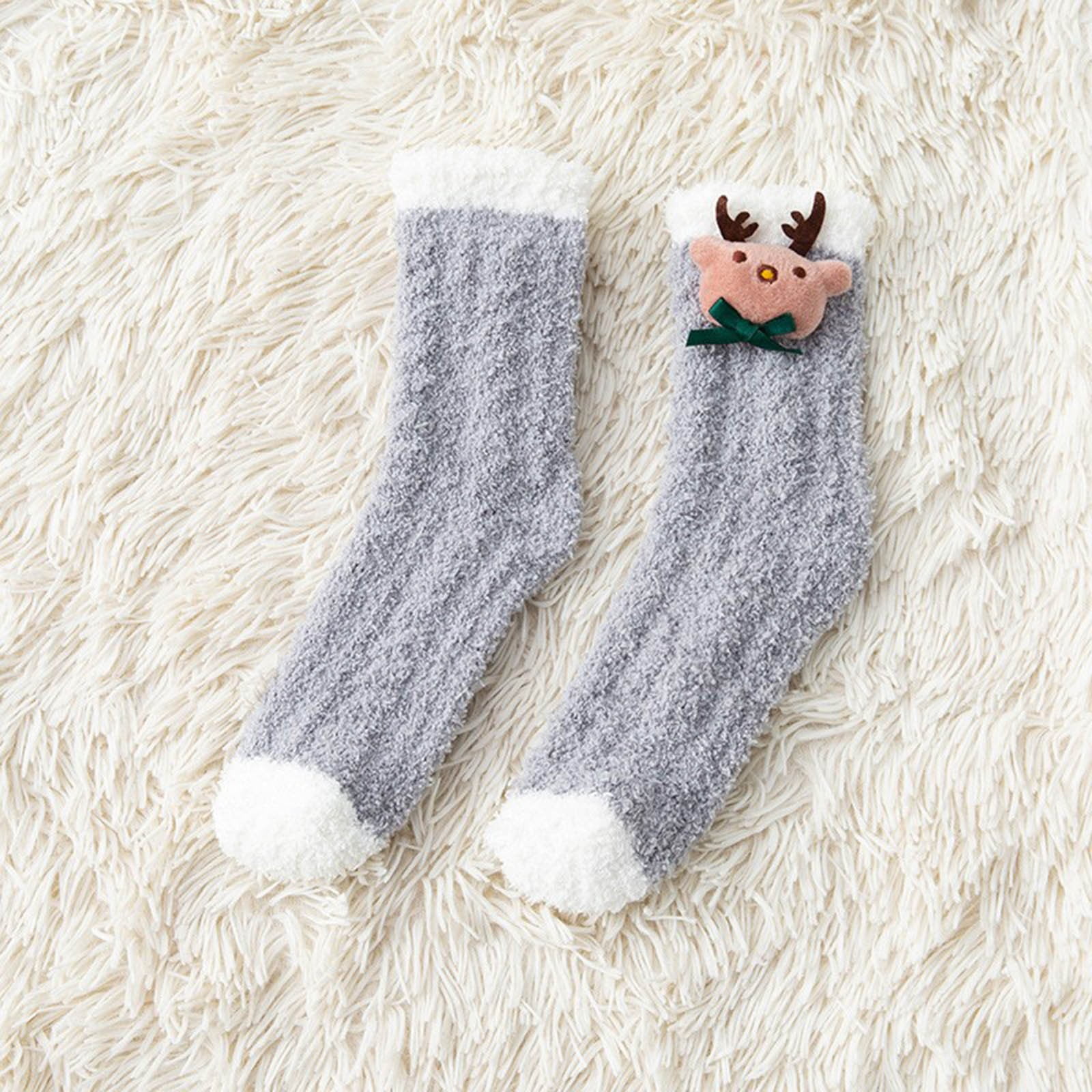 GZWYHT Ankle Socks,Crew Socks Women Thicken Warm Cute Sleeping Home ...
