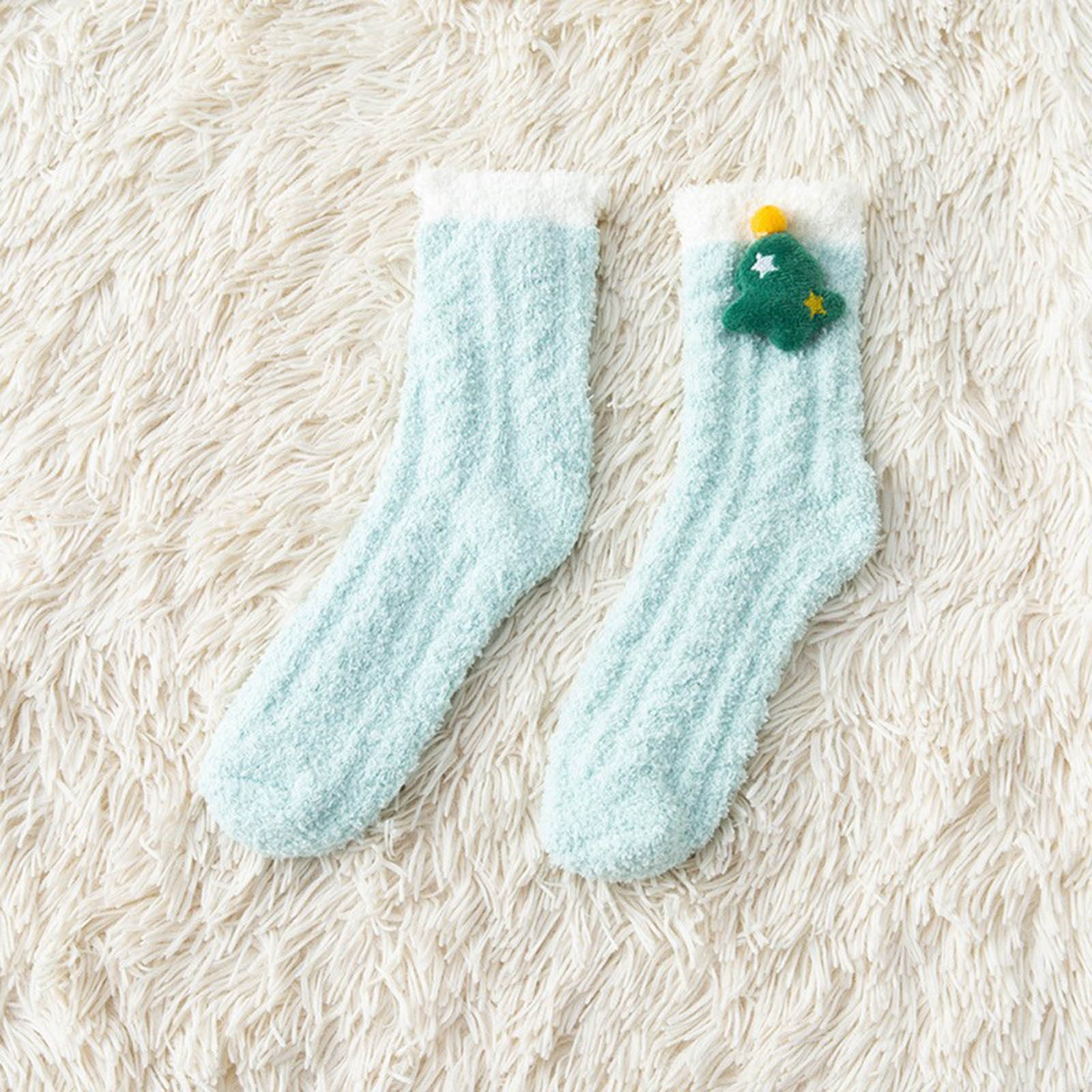 GZWYHT Ankle Socks,Crew Socks Women Thicken Warm Cute Sleeping Home ...