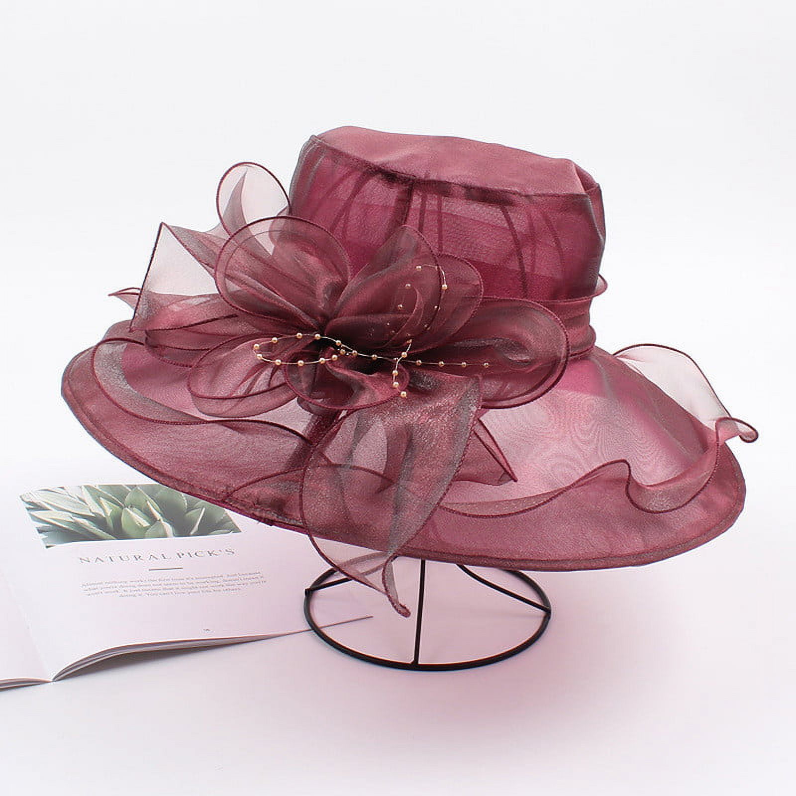 GZWYHT Baseball Caps,Trucker Hats Women's Organza Church Kentucky Derby ...