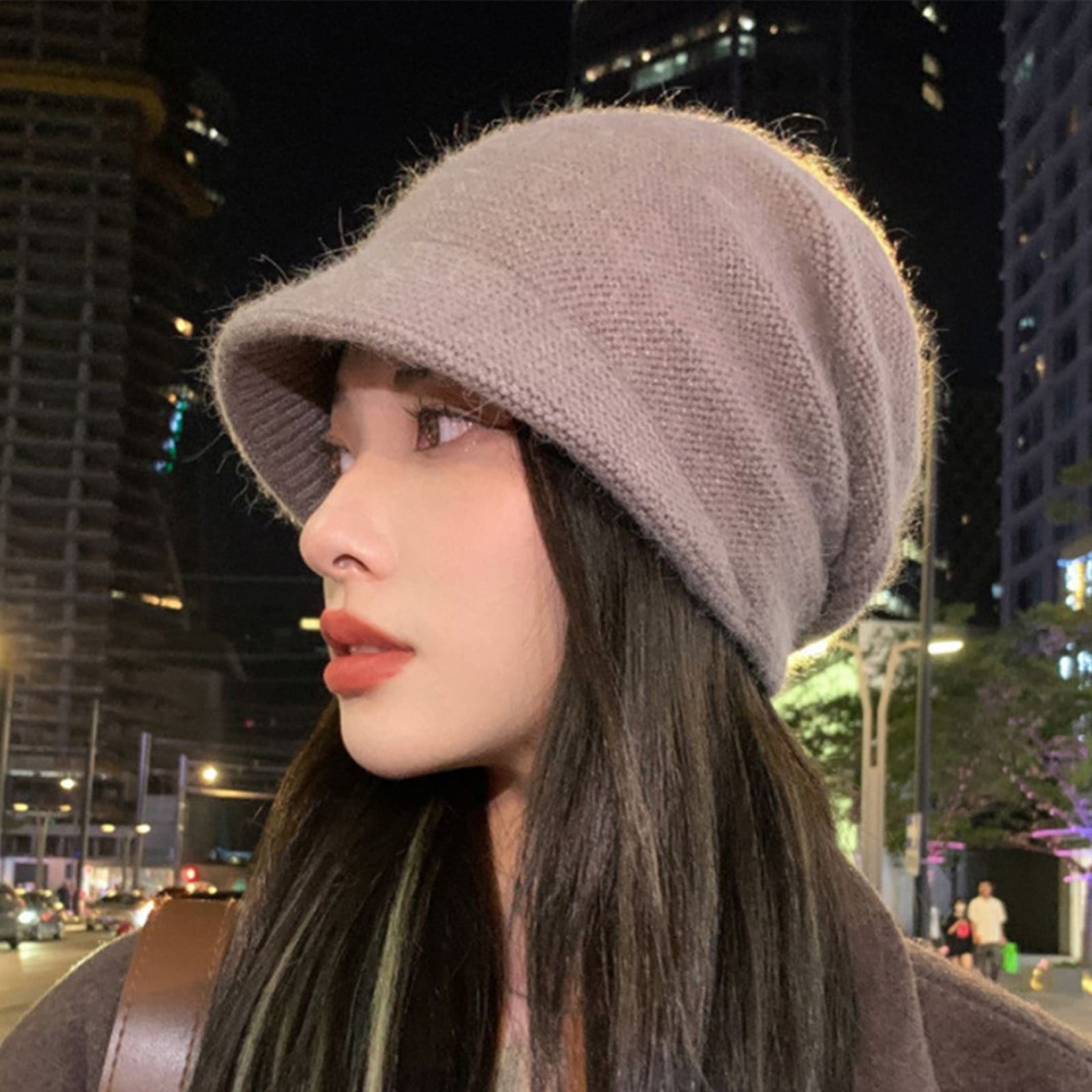 GZWYHT Baseball Caps,Trucker Hats Womens Retro Rolled Hem Warm Fashion ...