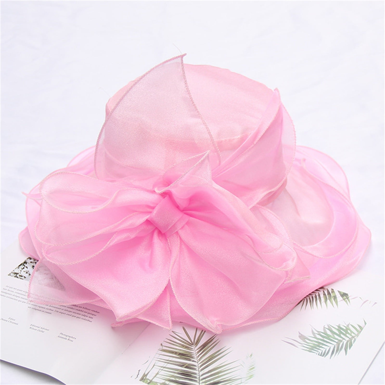 GZWYHT Beach Hats,Sun Hats Spring Summer Mesh Sunshade Hat Flower Temperament Wedding Dress Hat ...
