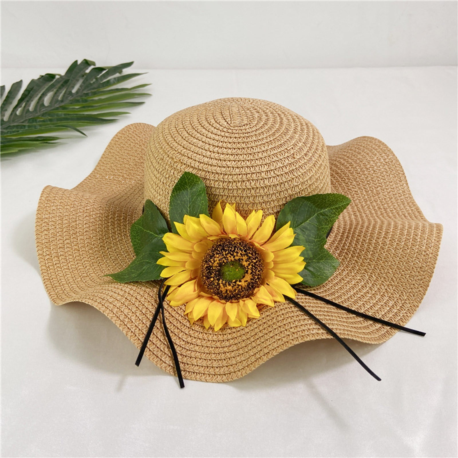 GZWYHT Beach Hats,Sun Hats Summer Beach Straw Hat Beach Big Brim Sun ...