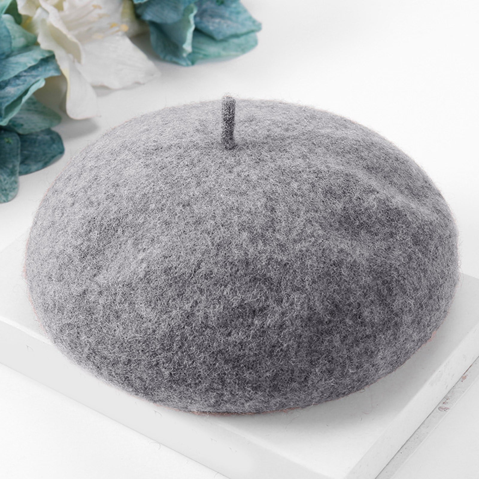 GZWYHT Beret Hats,French Style Beanie Hats Women New Solid Color ...