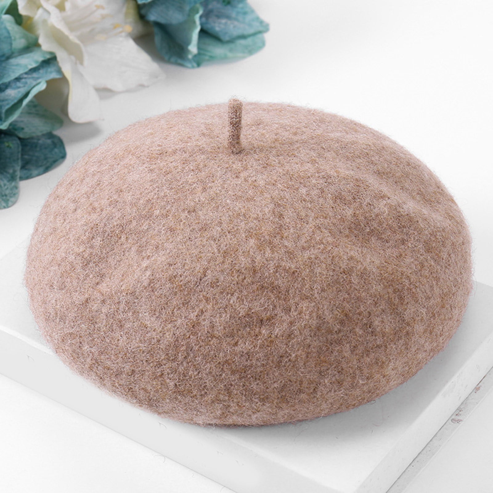 GZWYHT Beret Hats,French Style Beanie Hats Women New Solid Color ...