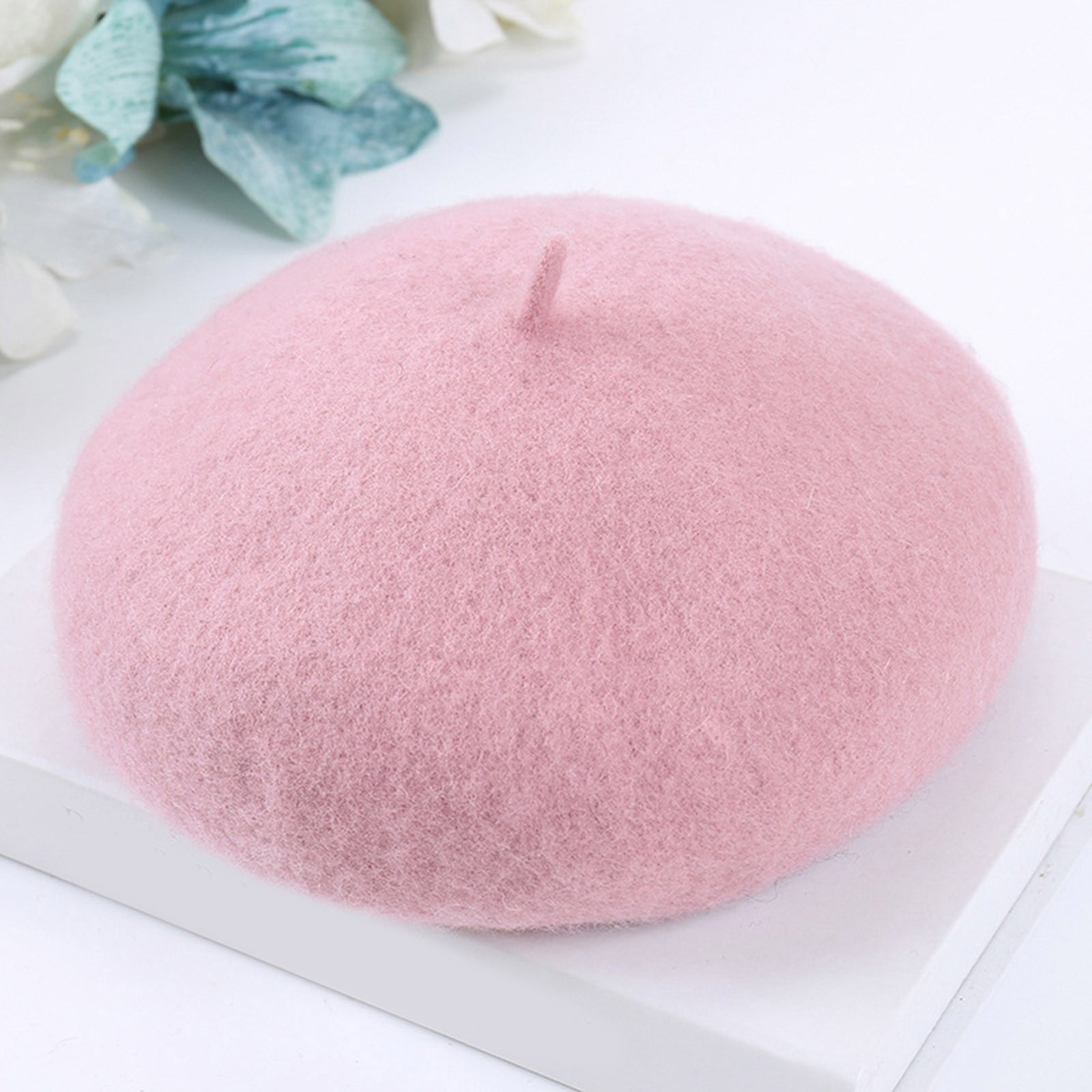 GZWYHT Beret Hats,French Style Beanie Hats Women New Solid Color ...