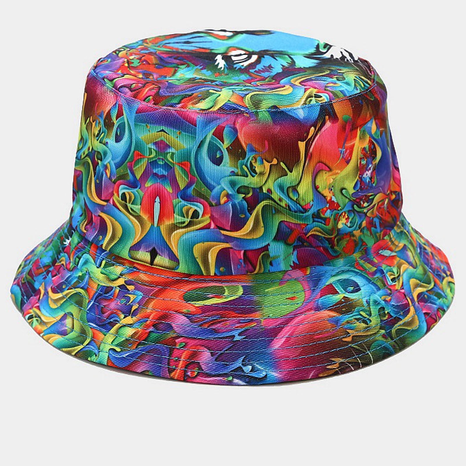 GZWYHT Bucket Hats,Sun Hats Women's Fashion Printing Sunshade Fisherman ...