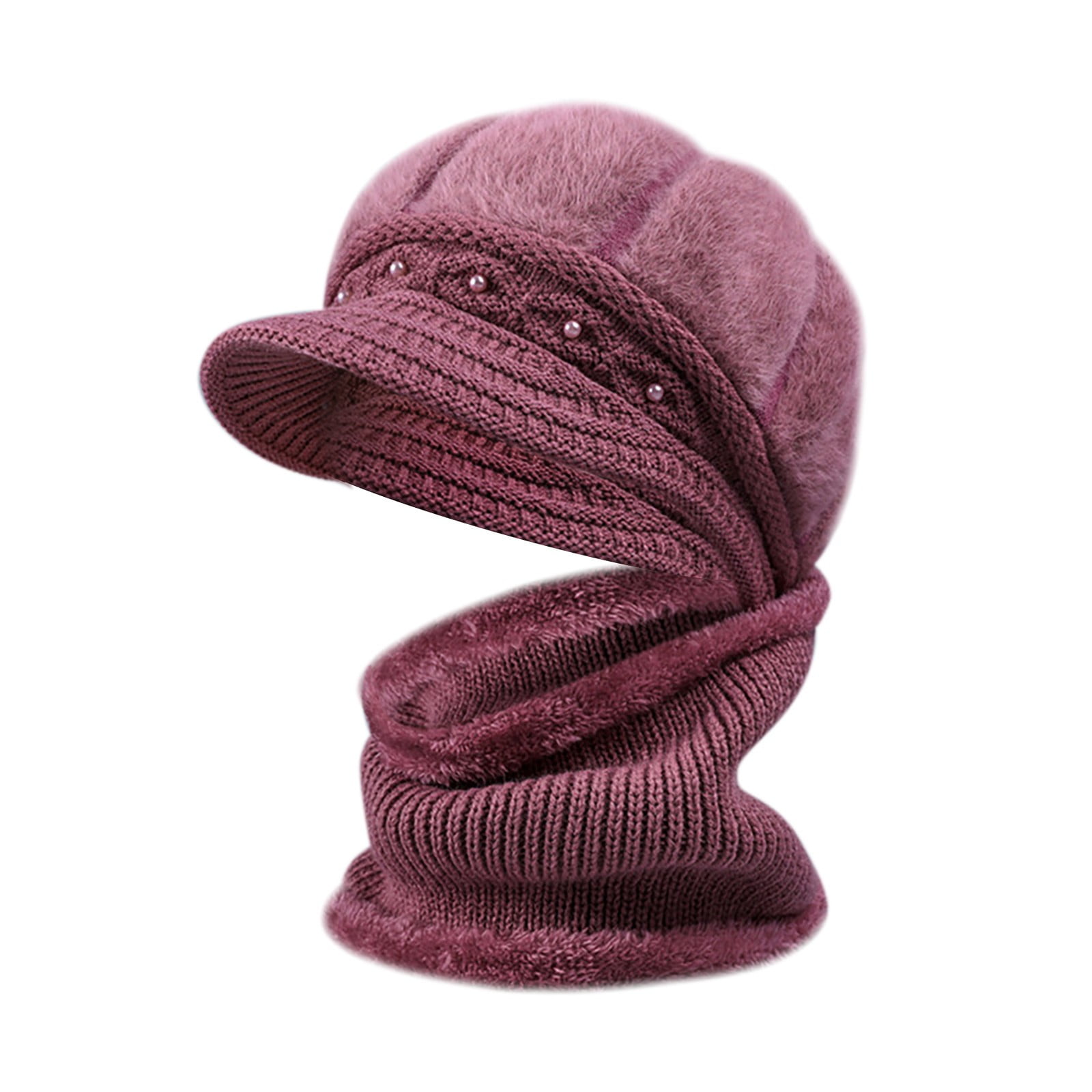 GZWYHT Bucket Hats,Sun Hats Women's Knitted Warm Basin Hat Padded ...