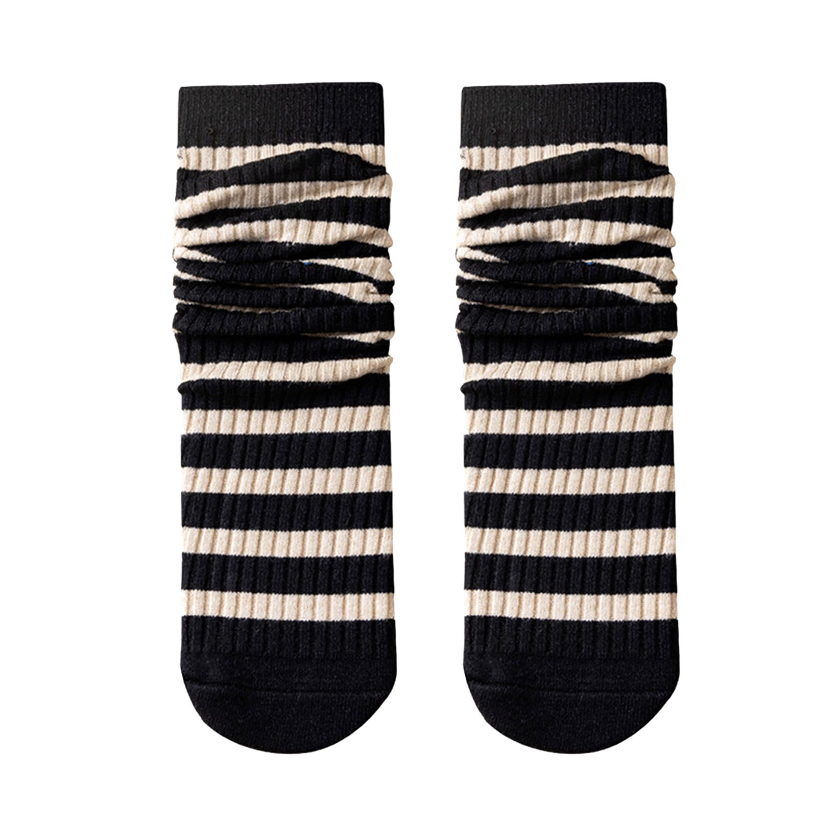 GZWYHT Crew Socks,Knee High Stockings Women Striped Socks Mid Tube ...