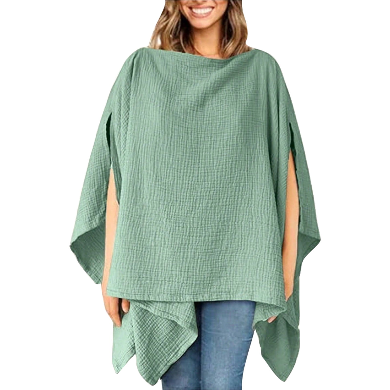 GZWYHT Dress Cover Up Formal，Striped Poncho With Tassels Knitted Shawl ...