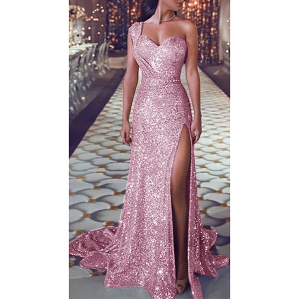 Gzwyht Dresses For Women 2024 Prom Dresses Dress Sequin Long Prom Neck