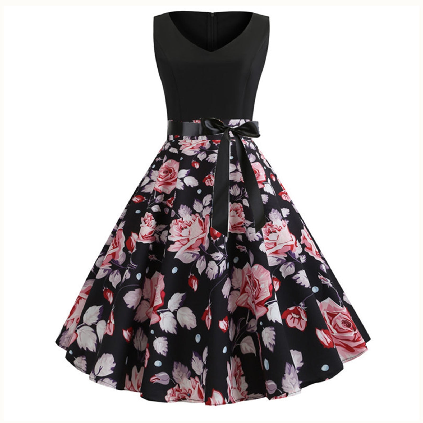 GZWYHT Dresses for Women 2025,Prom Dresses 50s Dress Women Sleeveless ...