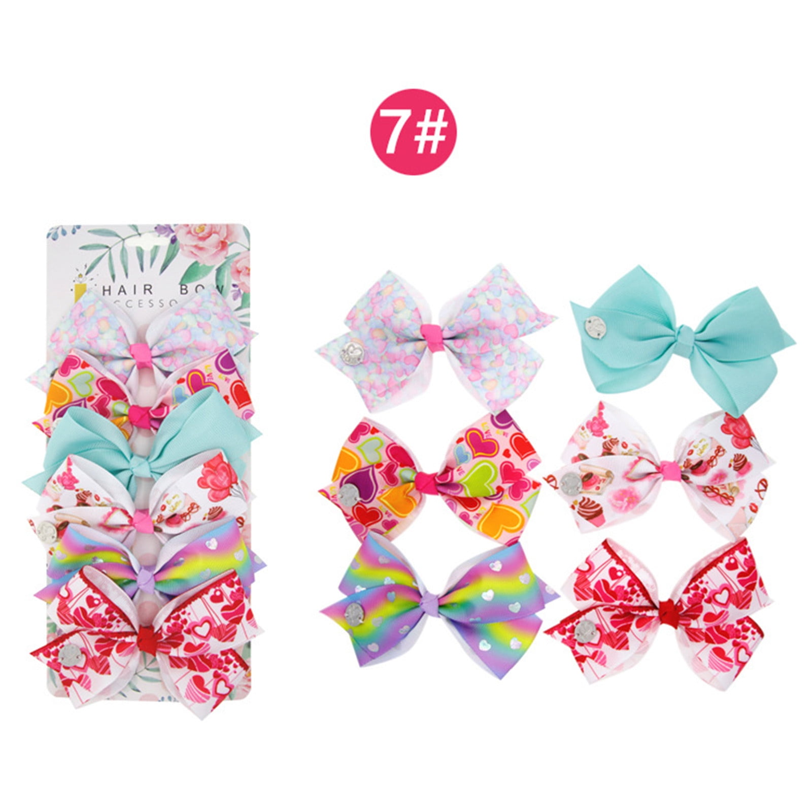 GZWYHT Headbands for Women,Hair Accessories 6 Pcs Hair Bows Gradient ...