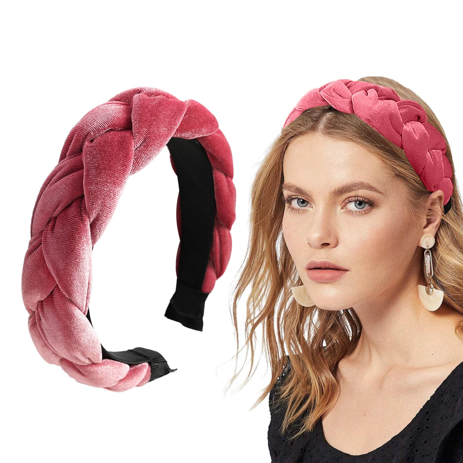 GZWYHT Headbands for Women,Hair Accessories Braided Hair Band Velvet ...