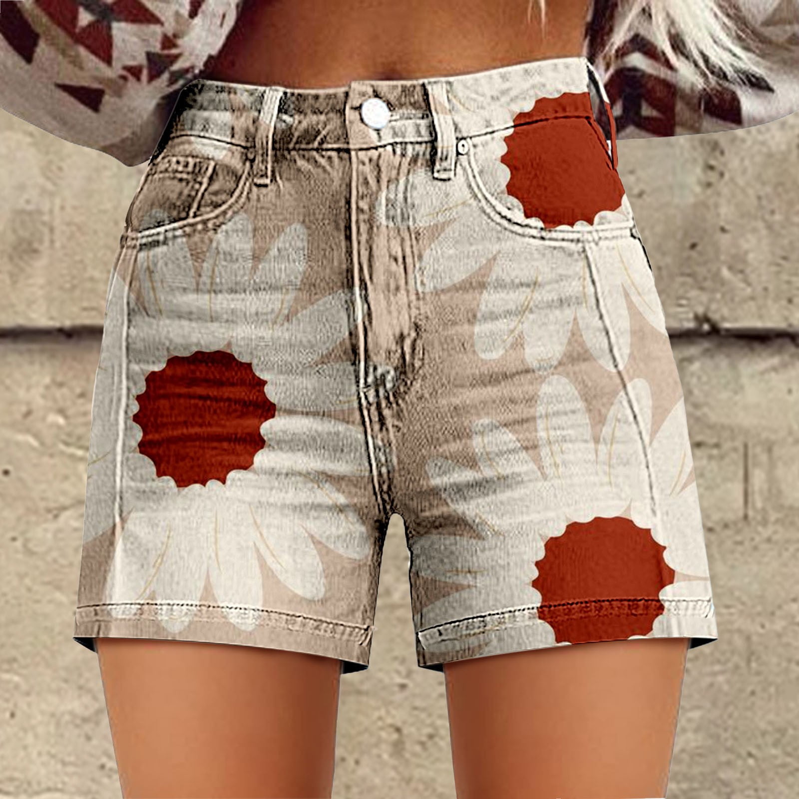 GZWYHT Jean Shorts Shorts for Women Womens Casual High Waist Denim ...