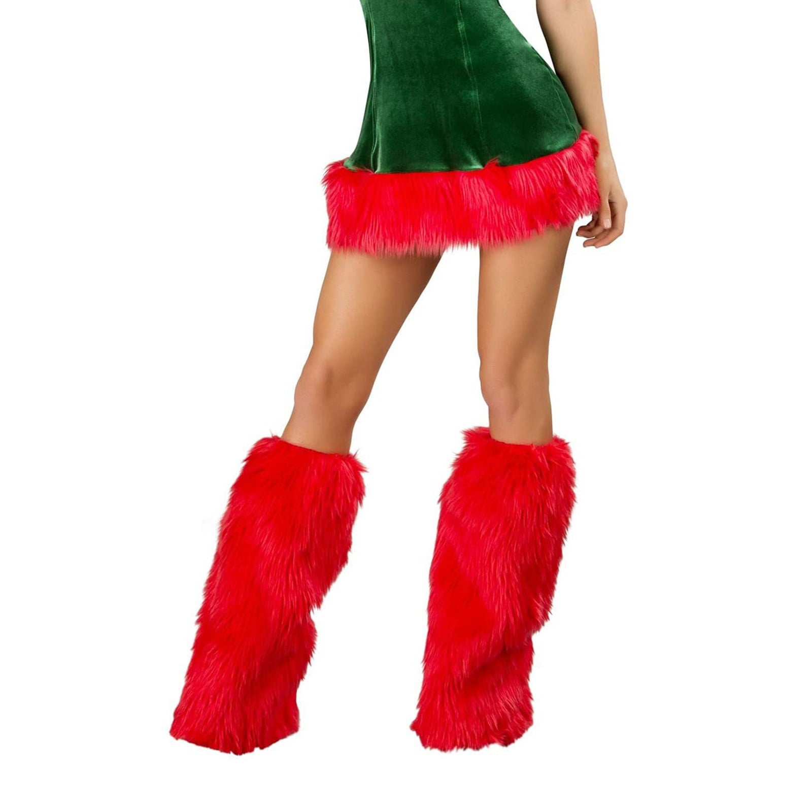 GZWYHT Leg Warmer,Knee High Stockings Faux Fuzzy Leg Warmers For Women ...