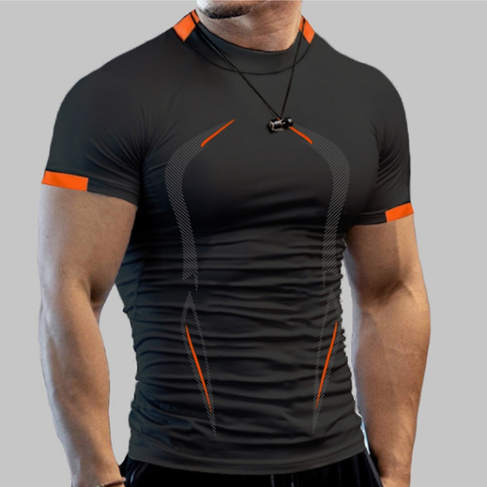 GZWYHT Mens T-Shirts,Compression Shirt Men Summer High Elasticity ...