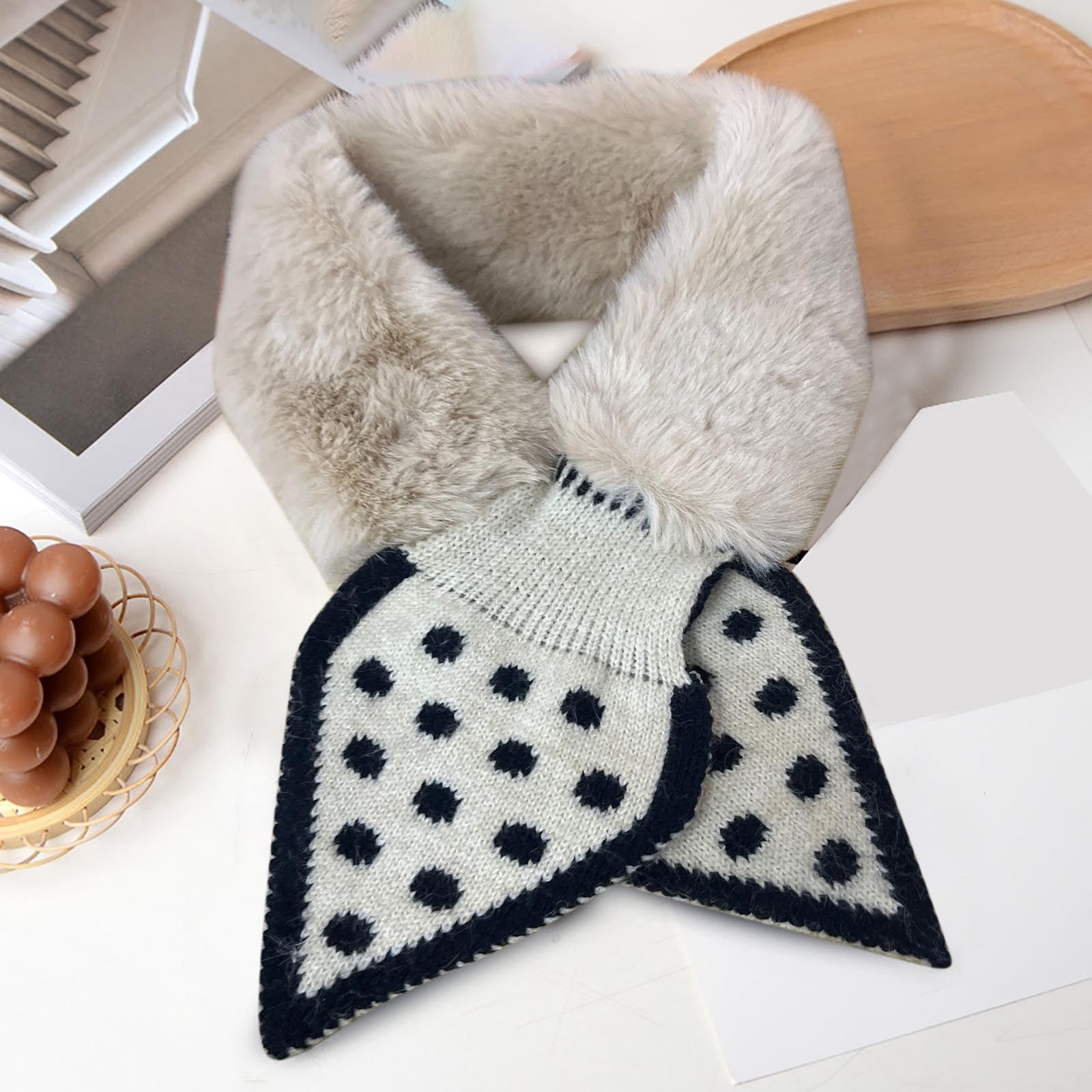 GZWYHT Neck Gaiter,Neckerchief Women Plush Scarf Scarf Warm Wool ...