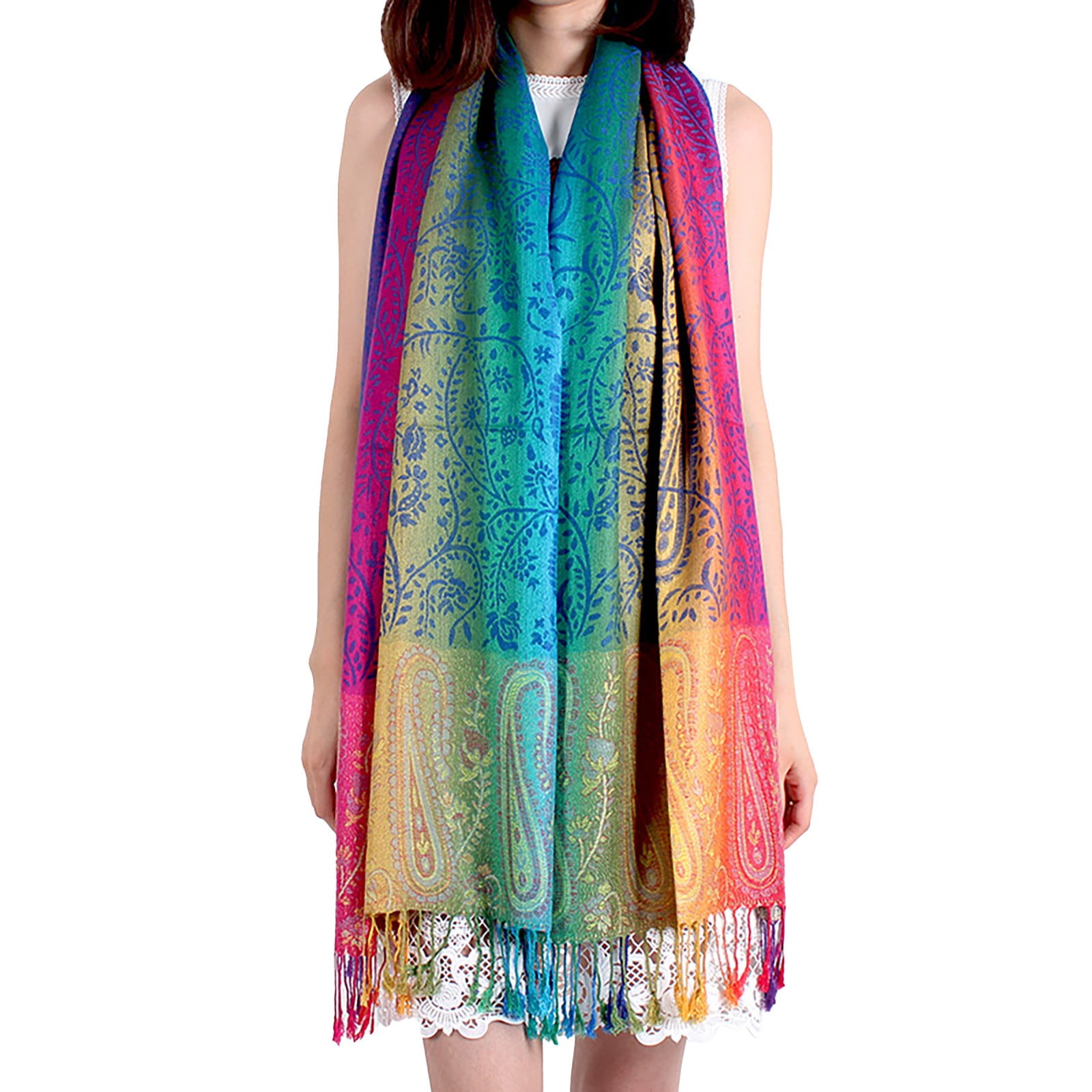 GZWYHT Shawl Wraps,Shawl Fashion Women's Silk Scarf Luxury Satin Shawl ...