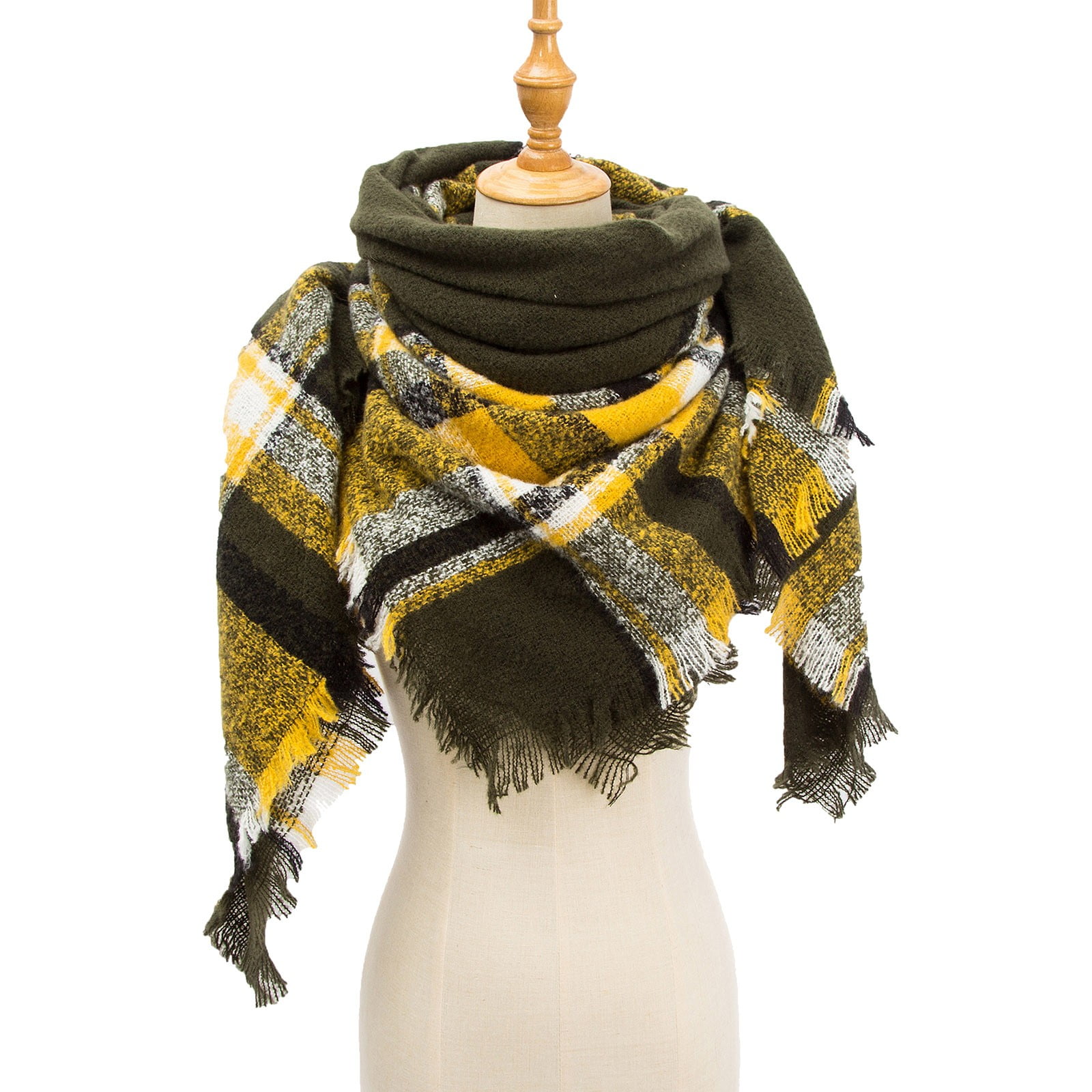 GZWYHT Shawl Wraps,Shawl Ladies' Plaid New Thorn Square Scarf Ladies ...