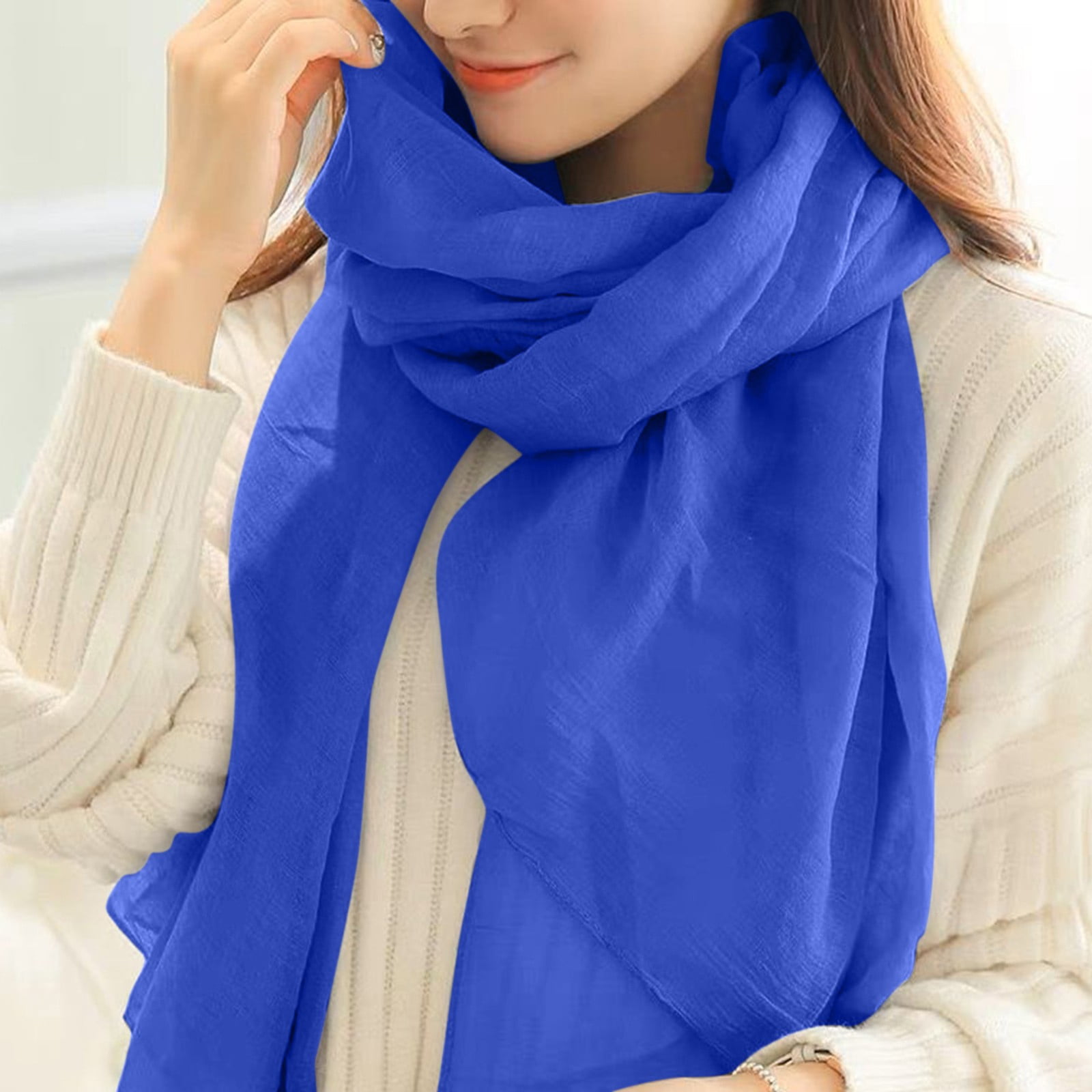 GZWYHT Shawl Wraps,Silk Scarf Women Girls Soft Tulle Tassel Scarf ...